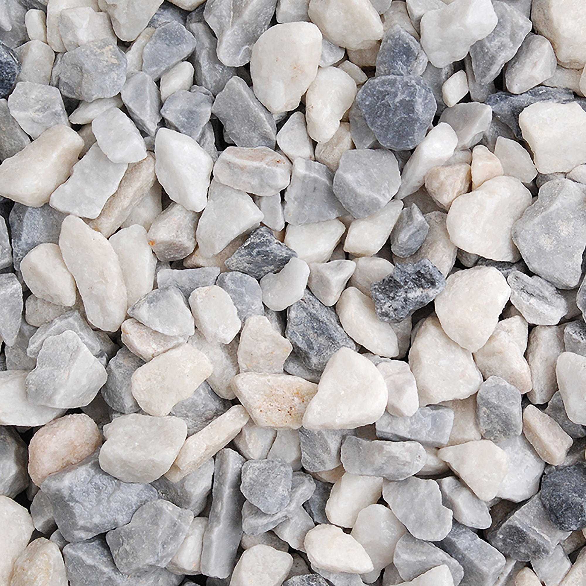 LRS Polar Ice Marble Chippings 20mm - 20kg Poly Bag