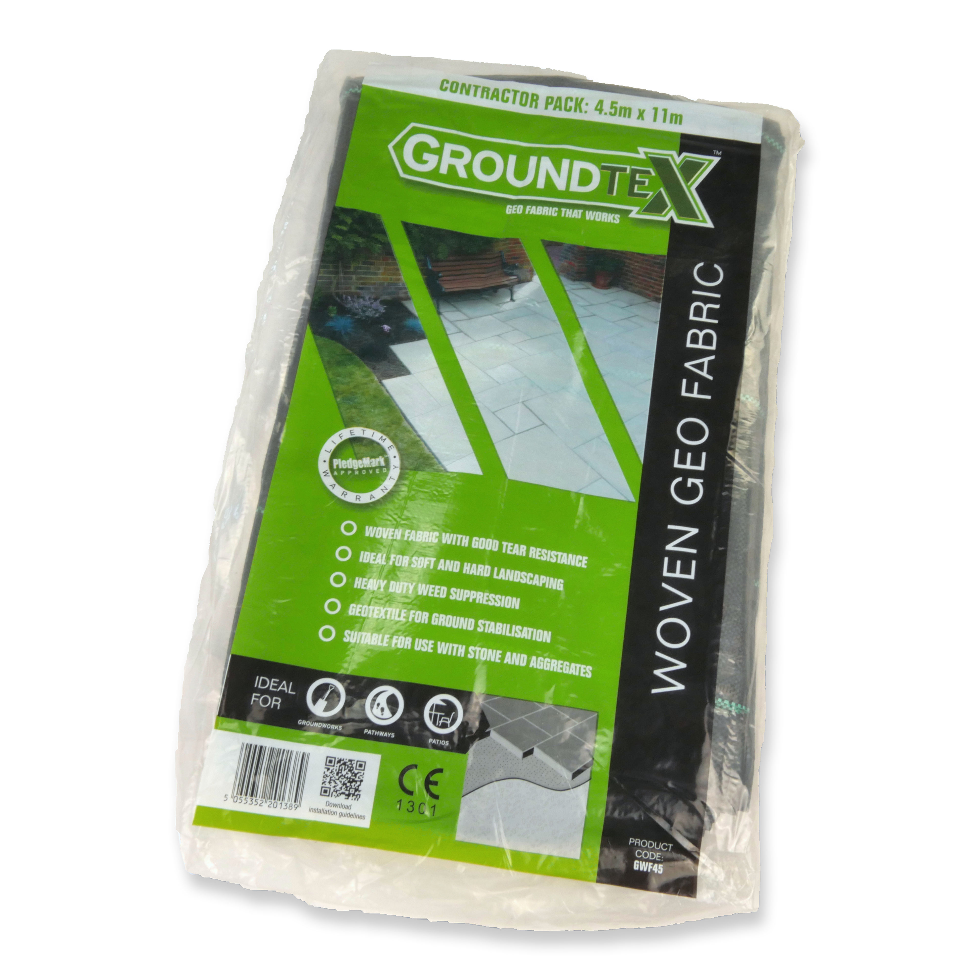 Groundtex Woven Geotextile Fabric - 4.5m x 11m - GWF45
