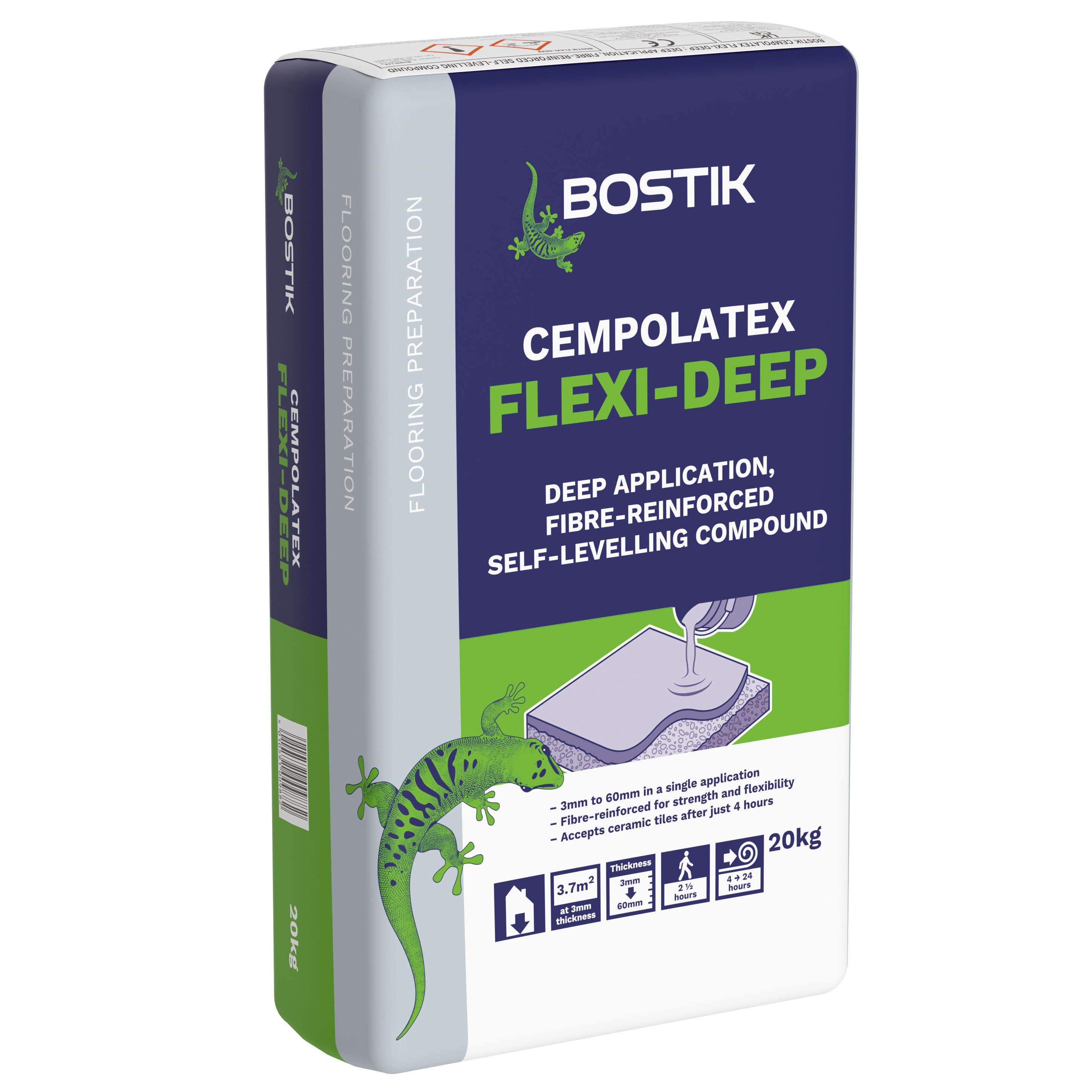 Bostik Cempolatex Flexi-Deep Floor Self-Levelling Compound (3-60mm) 20kg