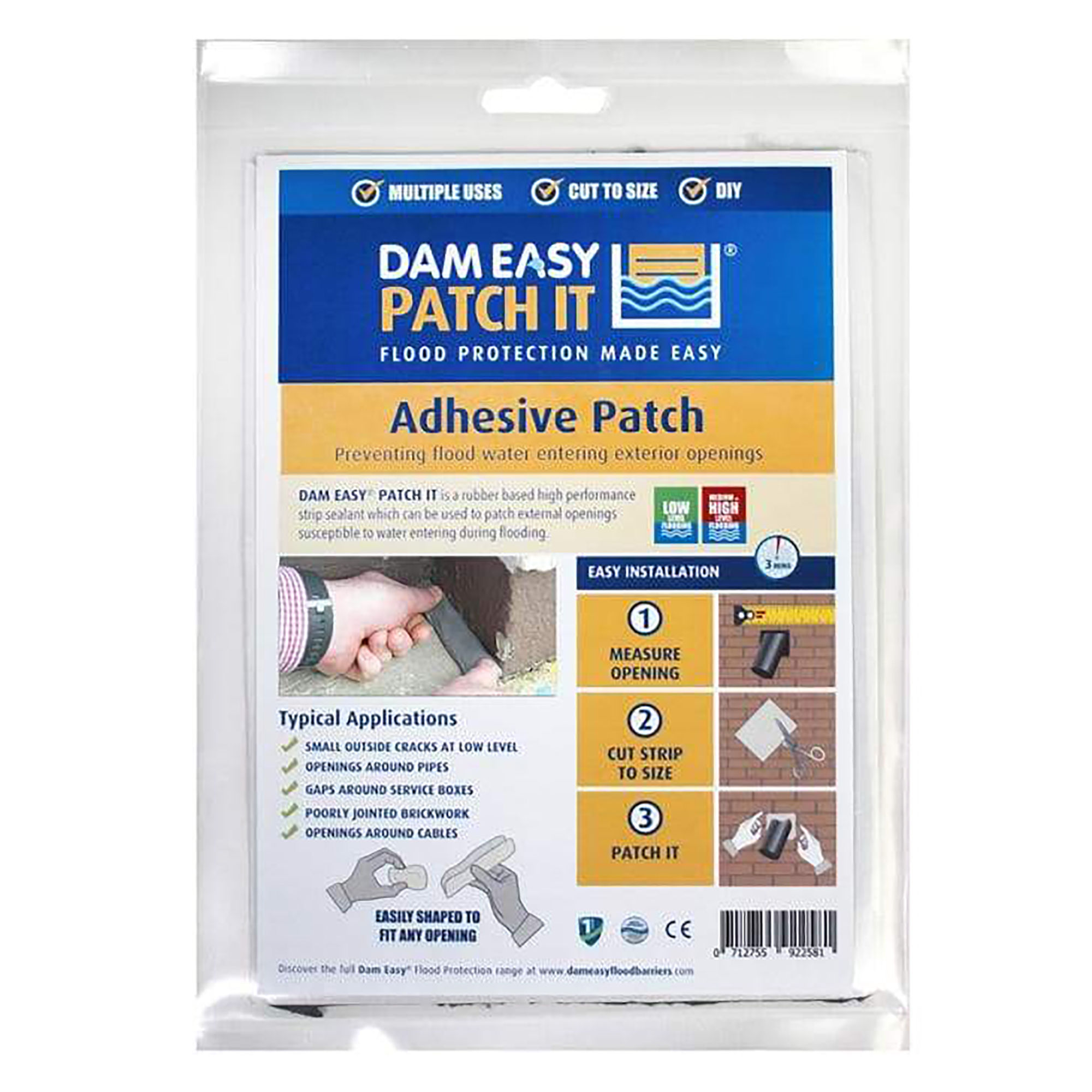 Dam Easy Patch It Flood Protection Adhesive Patch