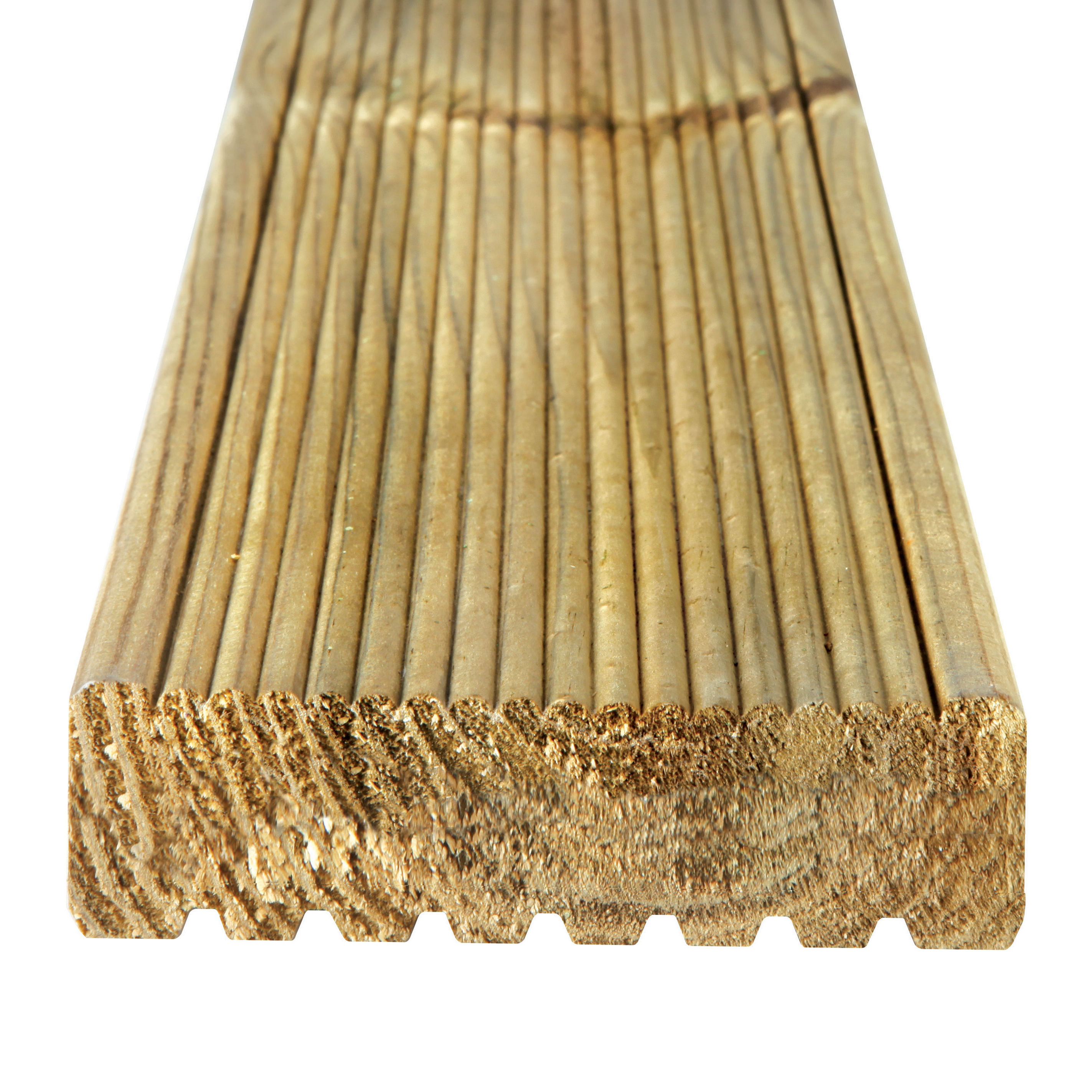Arbordeck Grooved/Reeded Tanalised Decking Board 38mm x 125mm