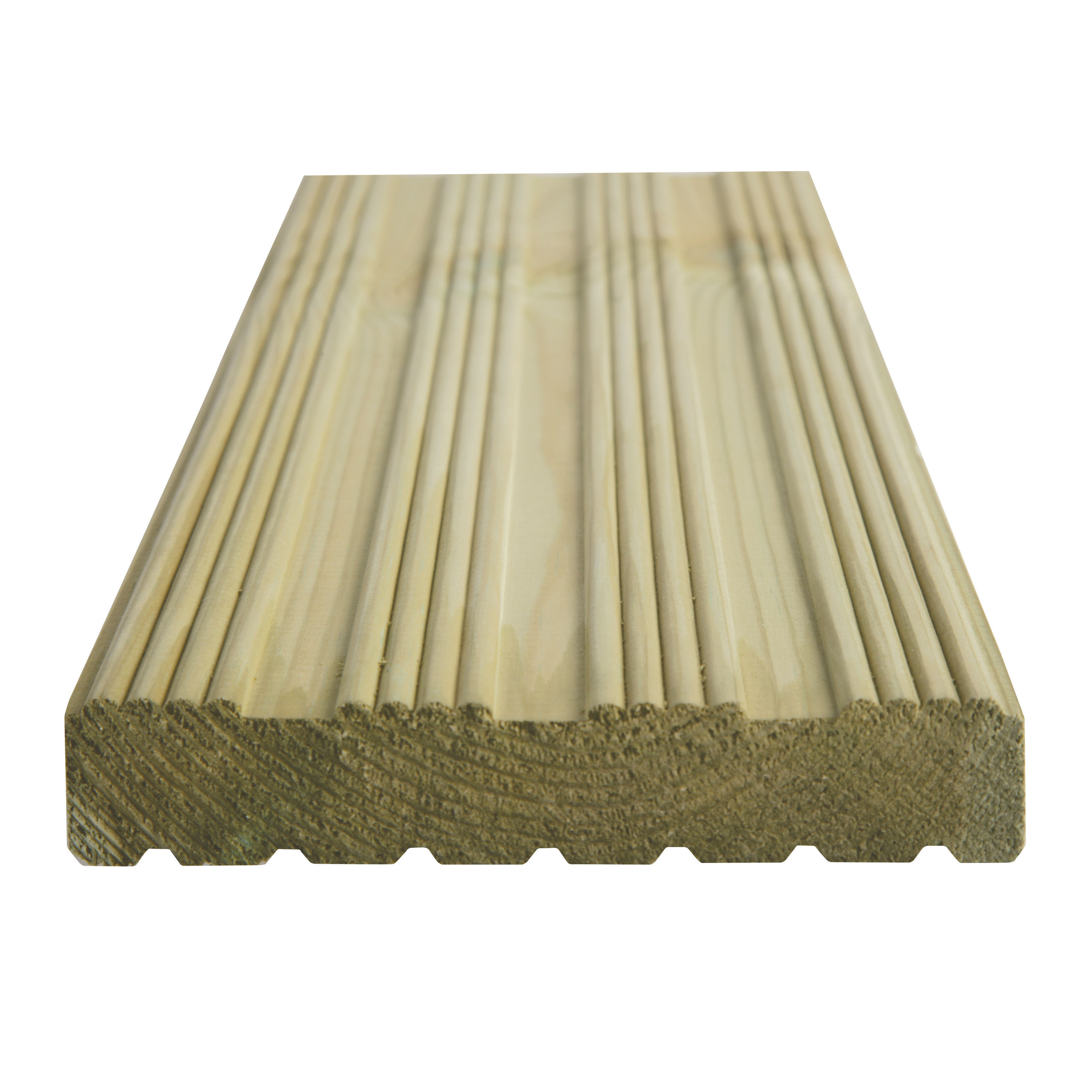 Arbordeck Grooved/Reeded Tanalised Decking Board 32mm x 150mm x 4.8m