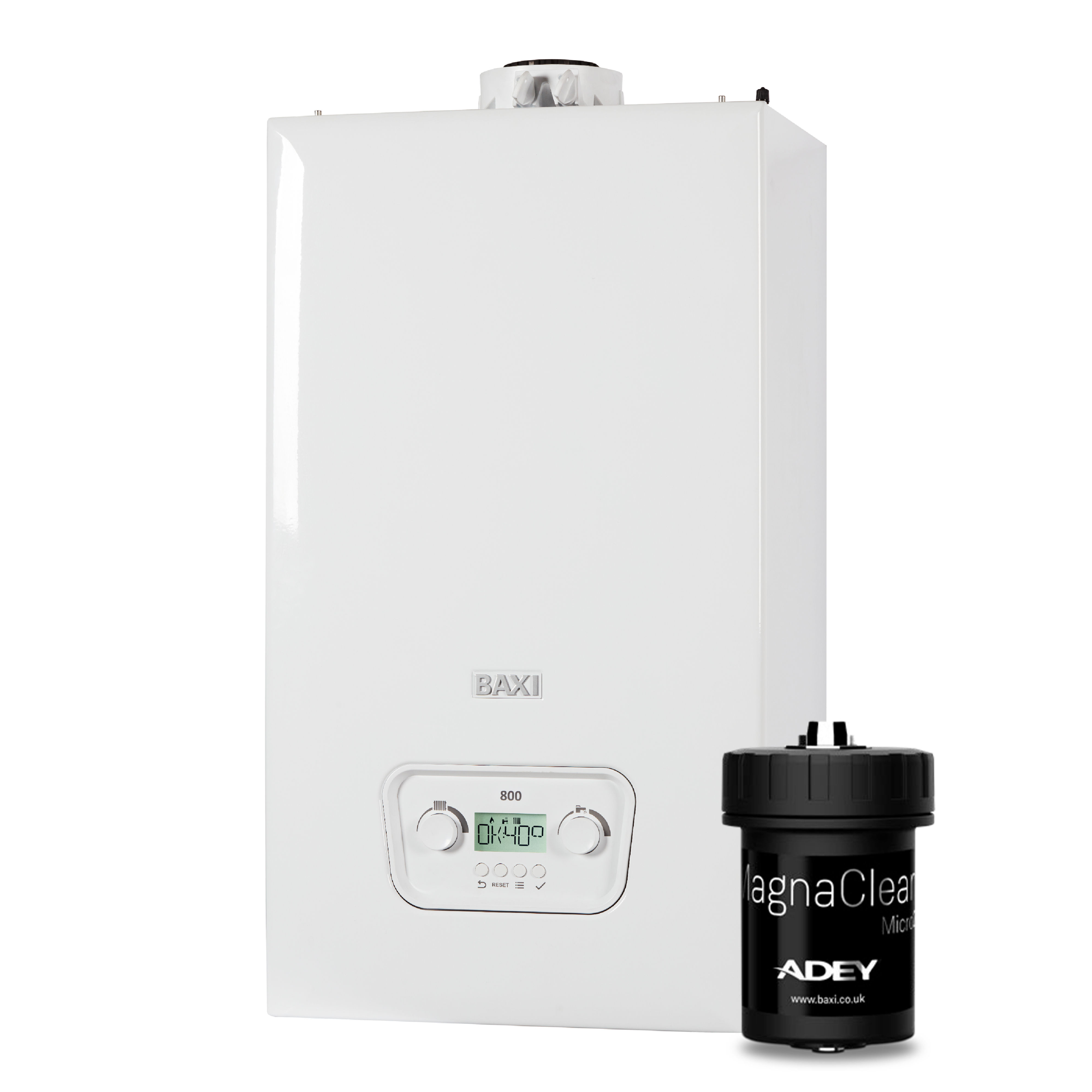 Baxi 824 Combi 2 Boiler with Adey MagnaClean Micro2 Filter 24kW - 7814304