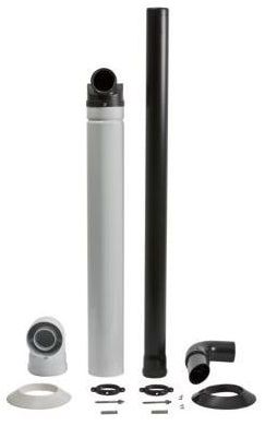 Baxi Multifit Plume Displacement Kit with 1m Extension and Clips Black ...