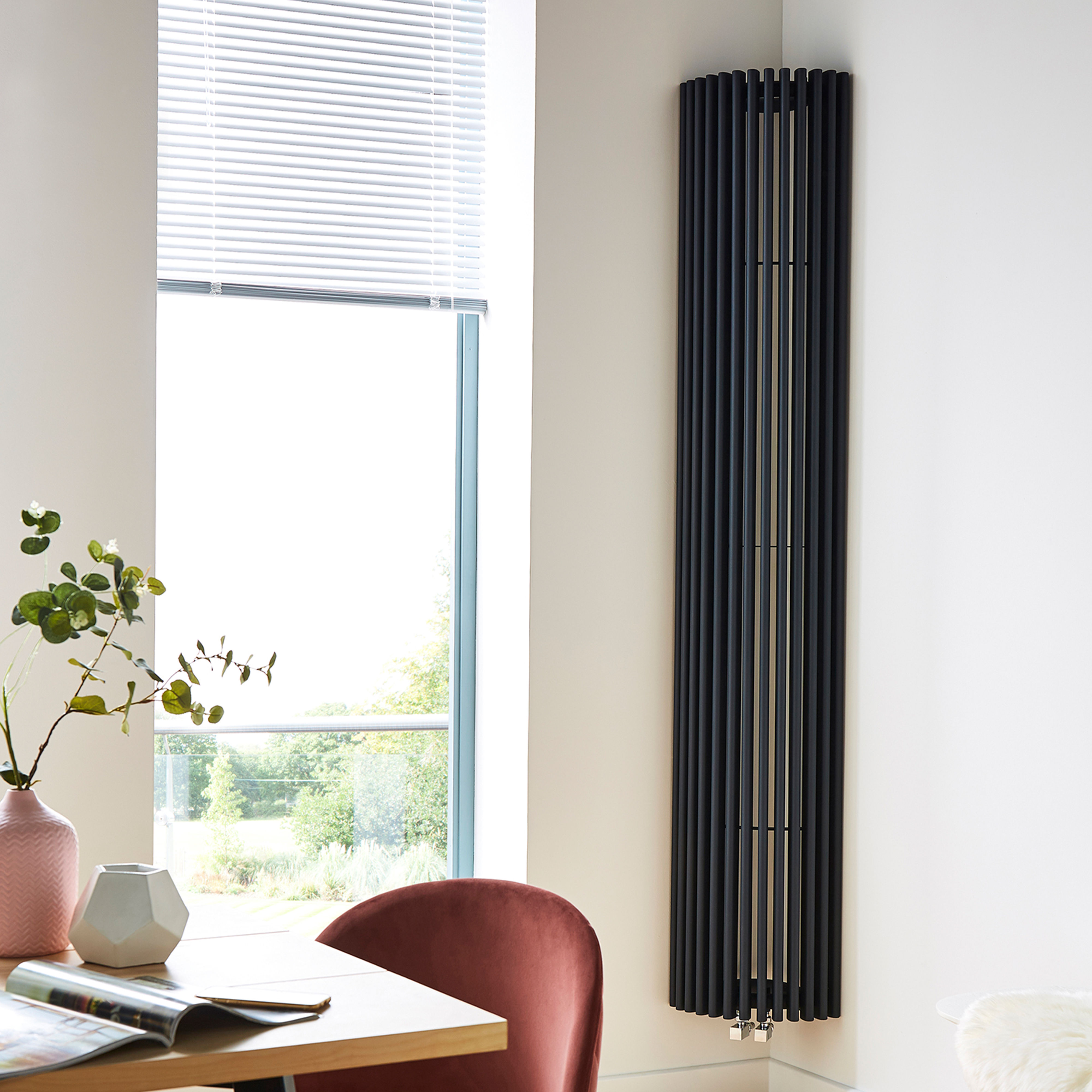 Kartell K-Rad Kansas Vertical Corner Radiator Anthracite 2000mm x 276mm ...
