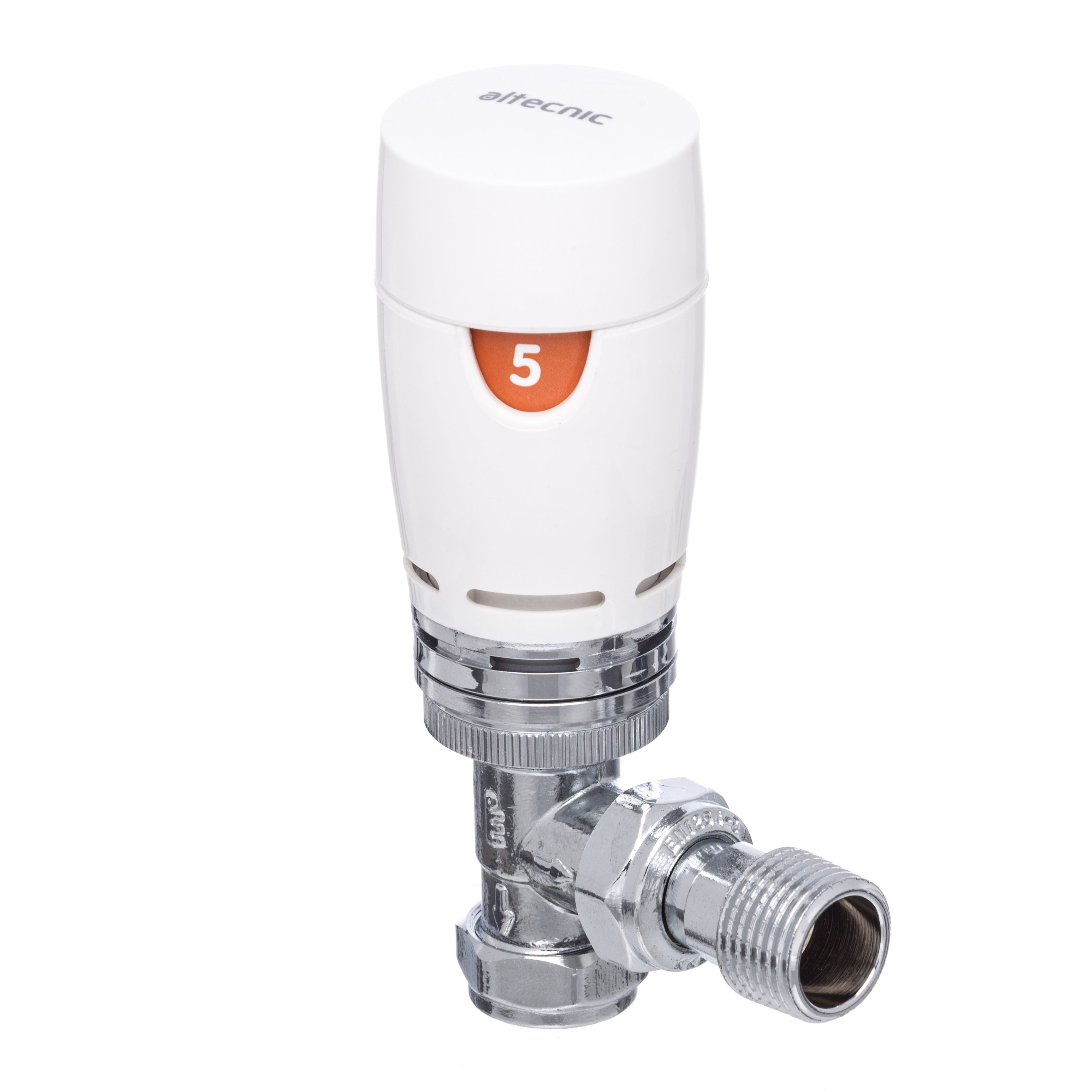 Advantage by Altecnic Angled TRV White and Chrome 15mm - CEMTRV15
