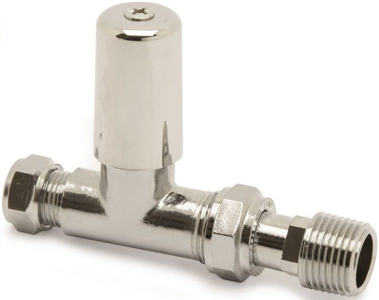 Pegler Terrier Towel Rail Straight Radiator Valve Lockshield 15mm