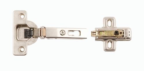 Sprung Clip On Soft Close Cabinet Hinges 110° (2 Pack) Silver 35mm ...