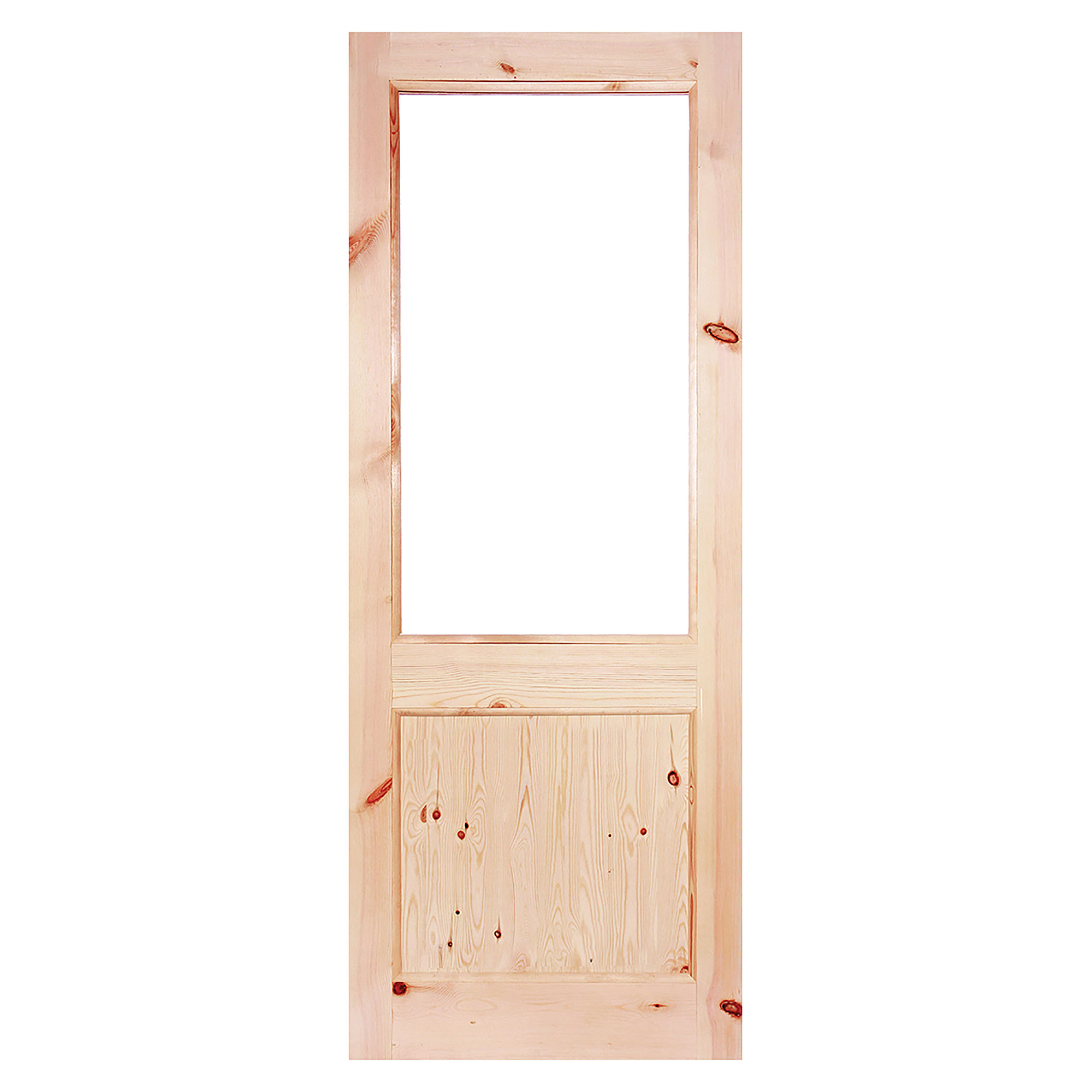 2XG 1-Panel Unglazed Redwood External Door