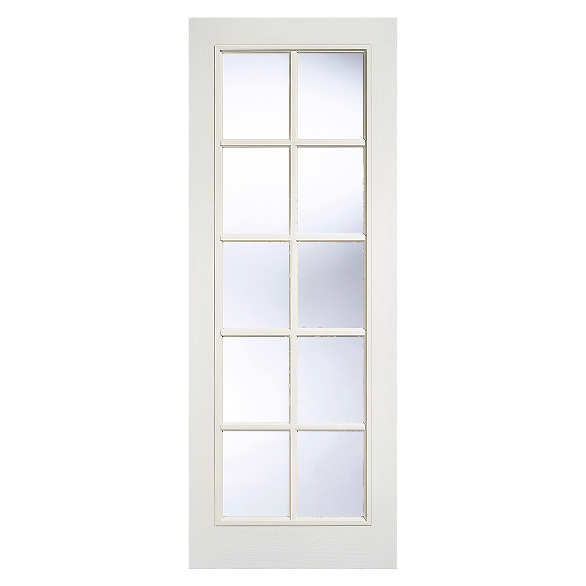 Textured SA 10-Light Clear Glazed Primed Internal Door White