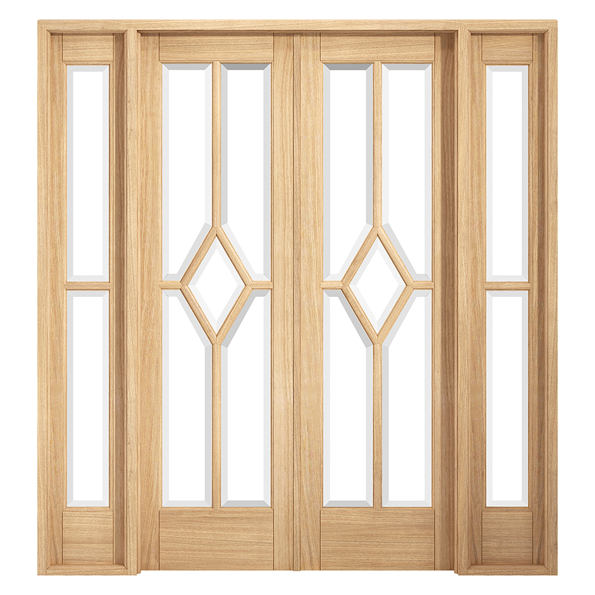 Internal Wooden Doors | White & Oak Internal Doors with Glass