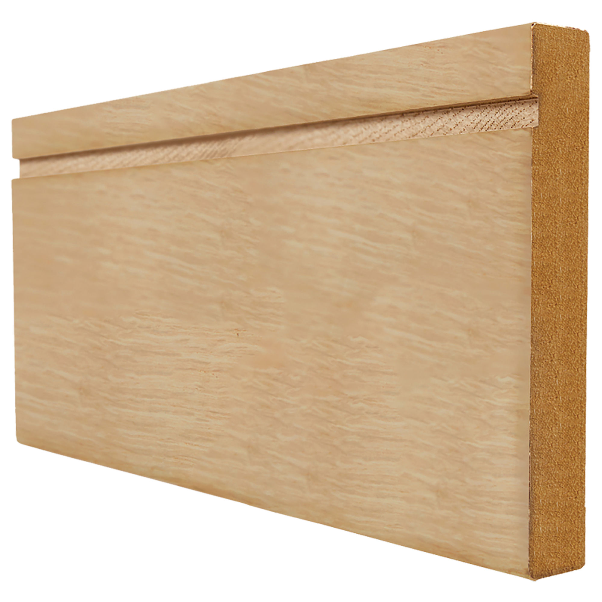 Single Groove Unfinished MDF Skirting (Pack of 4) Oak