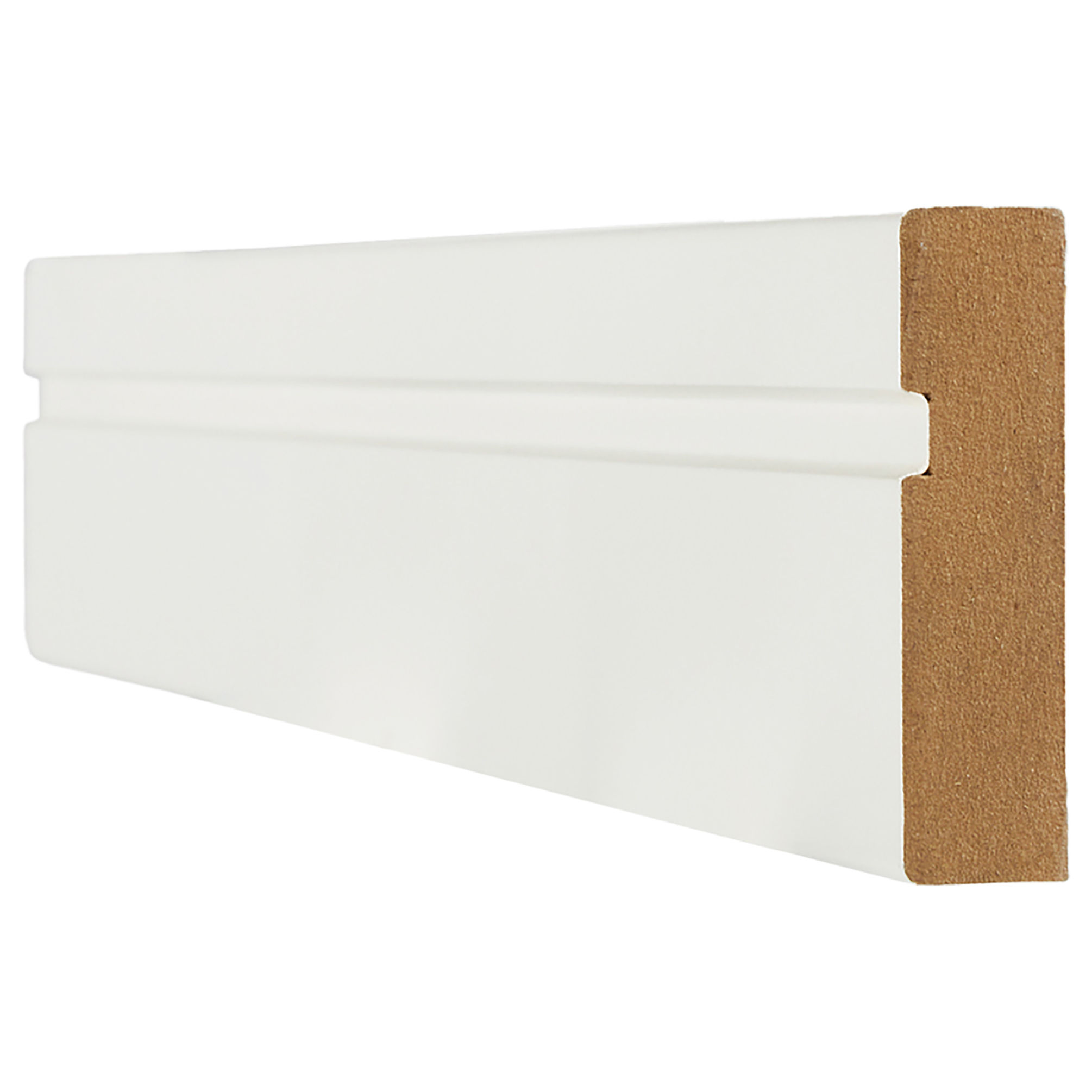 Single Groove Primed MDF Architrave (Pack of 6) White 70mm x 18mm
