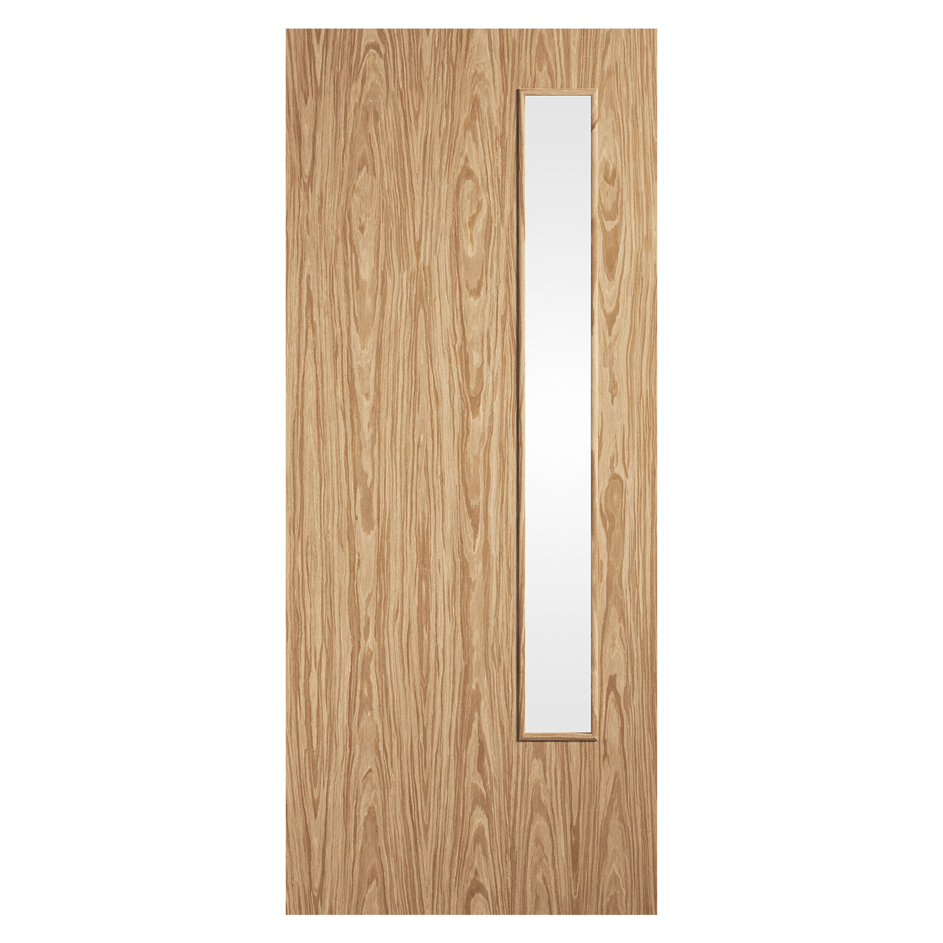 Flush 20G Pre-Finished Clear Glazed Internal Door FD 30 Oak