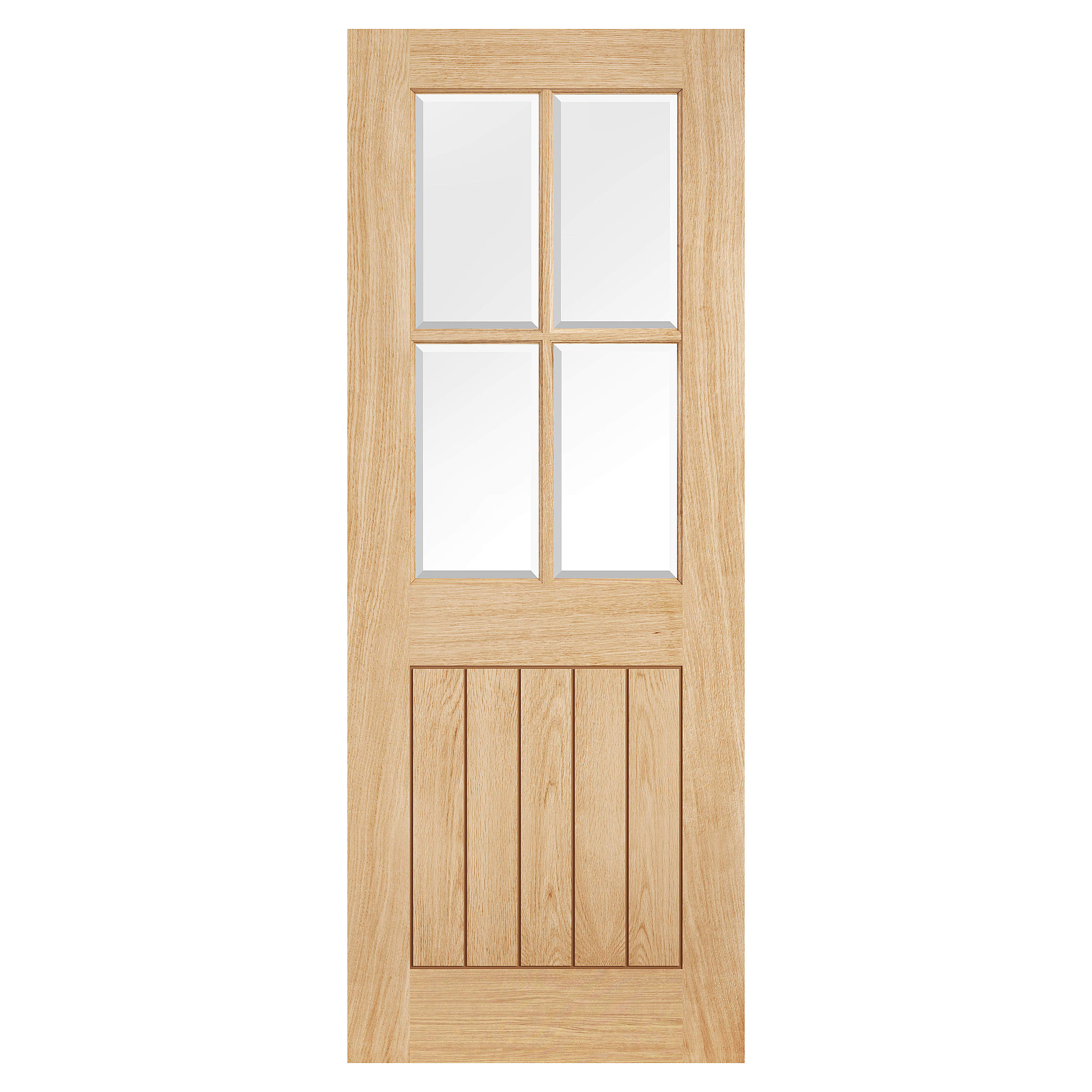 Internal Wooden Doors | White & Oak Internal Doors with Glass