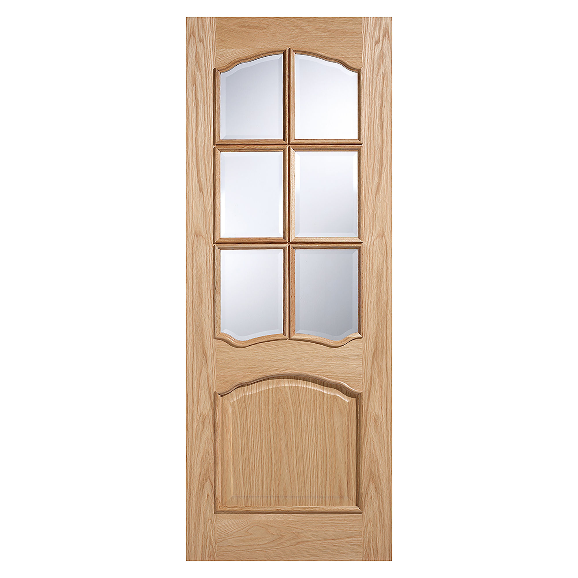 Riviera 6-Light RM2S Unfinished Clear Glazed Internal Oak Door