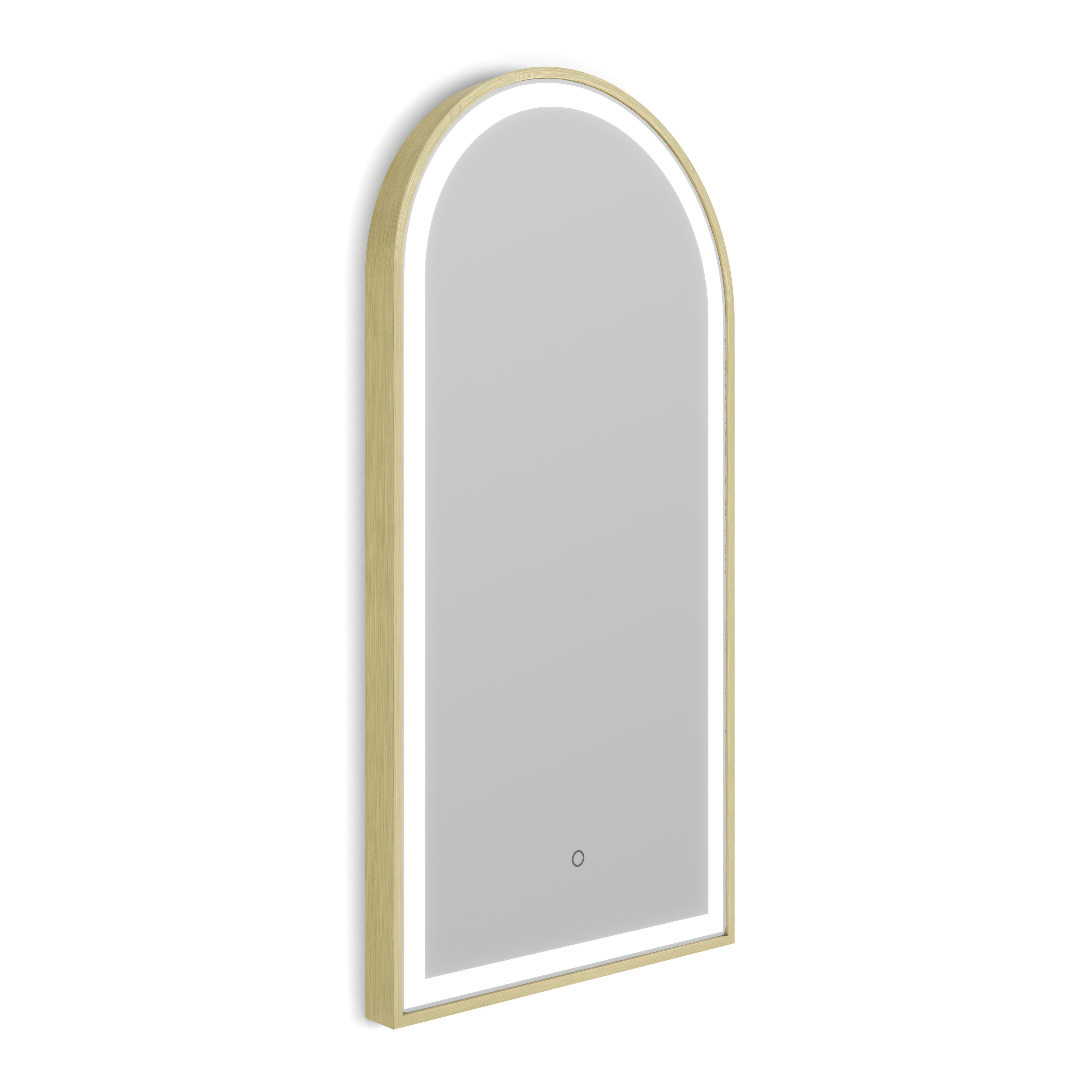 Origins Living Lomax Light Arch Mirror 50 Brushed Brass 500mm x 1000mm ...