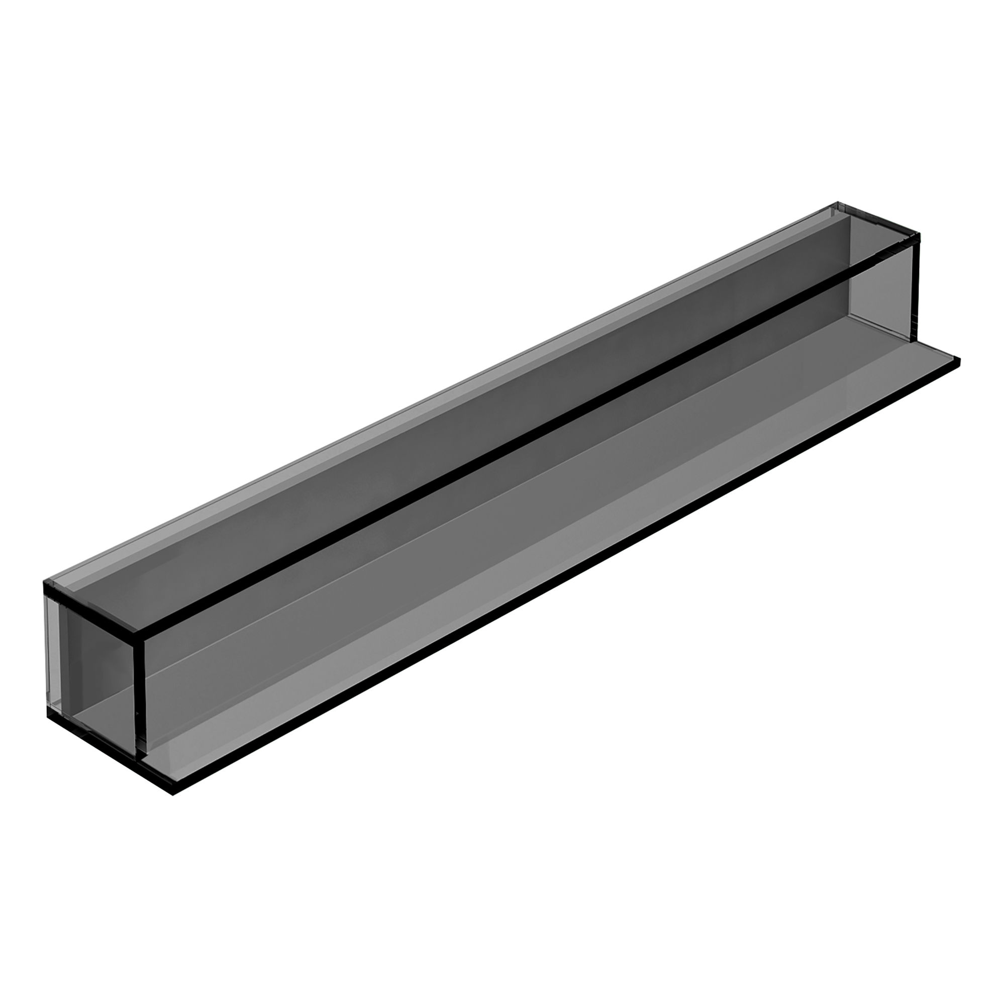 Origins Living Pier Glass Box Shelf 50 Black 500mm x 86mm x 140mm - B008561