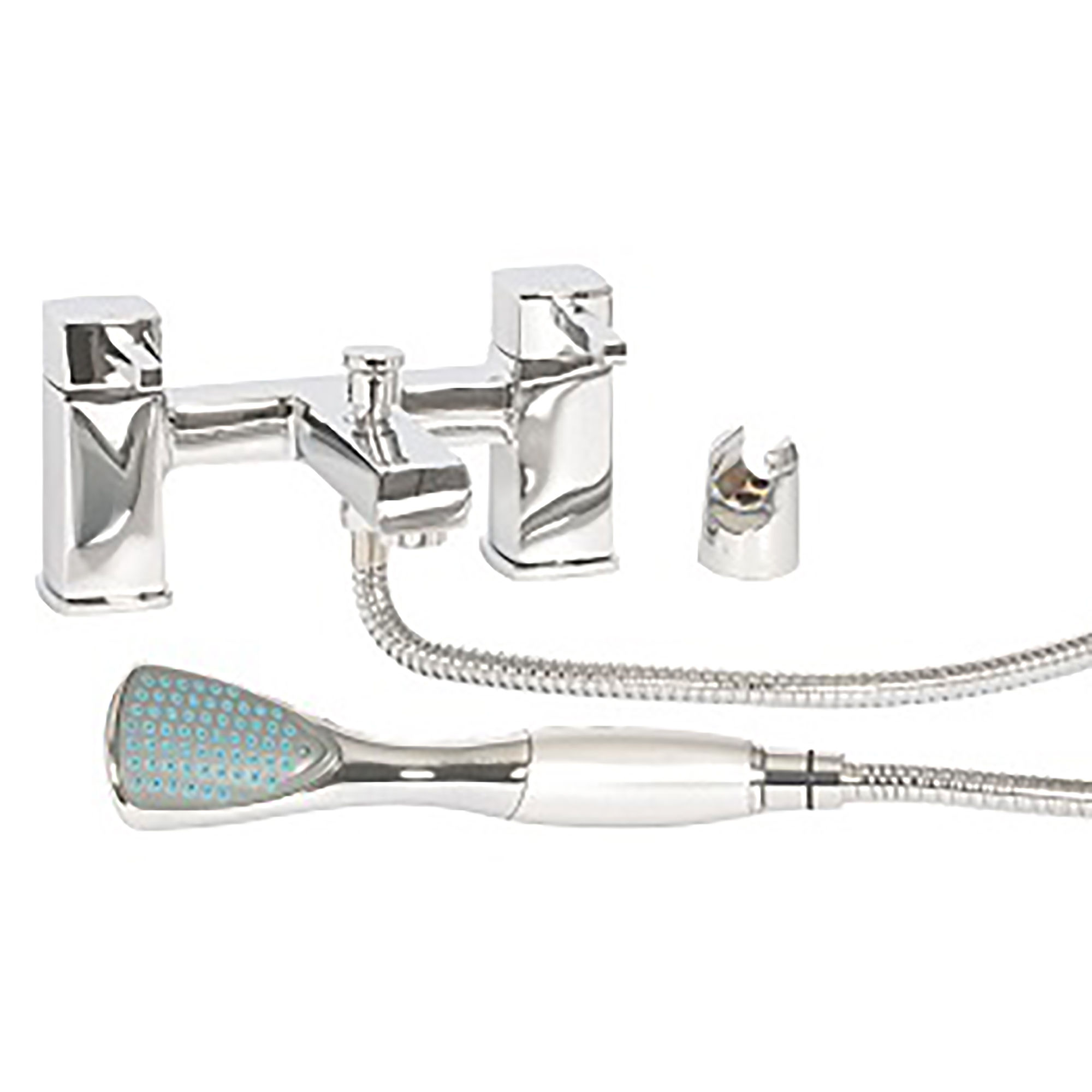 Skye Bath Shower Mixer Tap and Shower Kit - Chrome - 13425