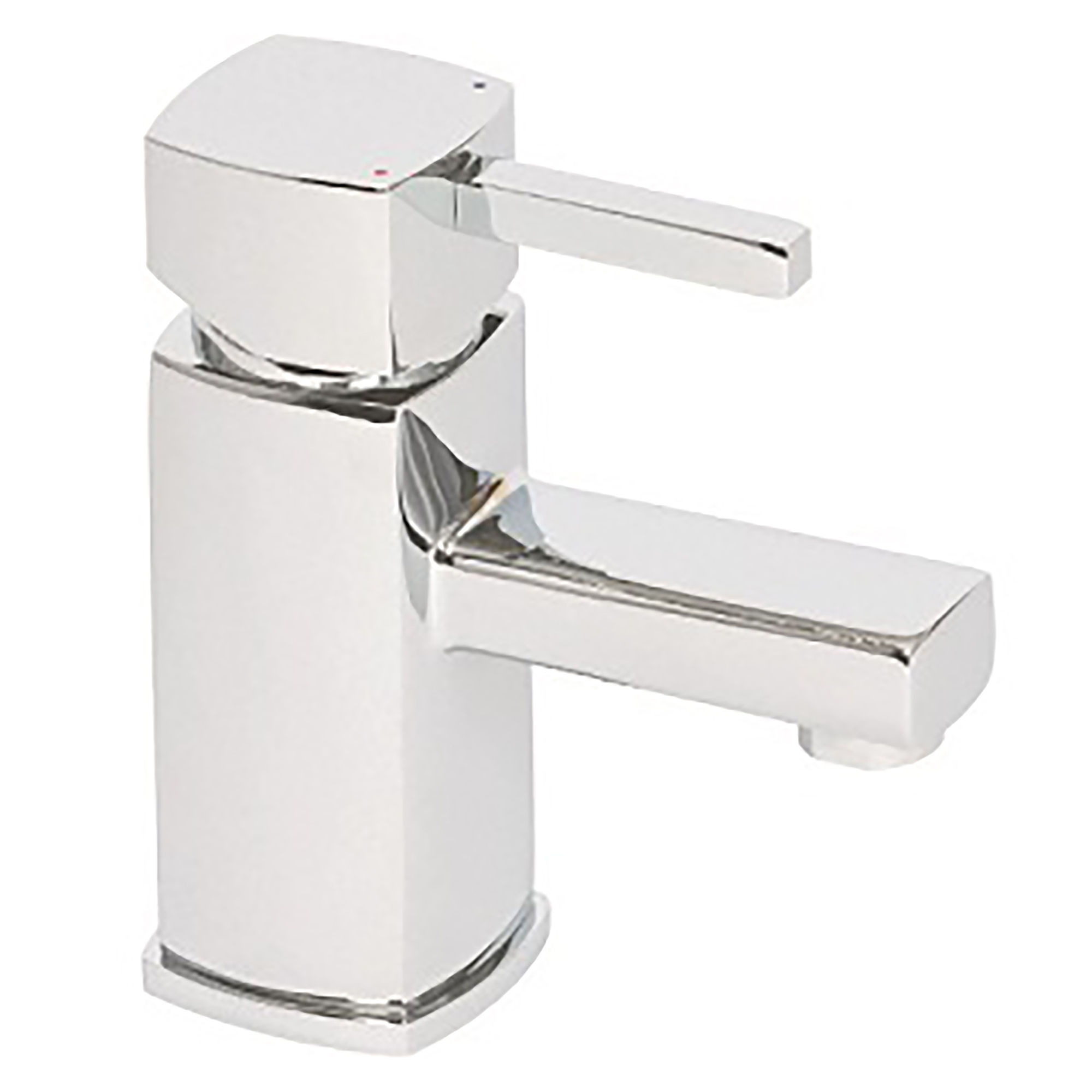 Skye Mono Basin Mixer Tap with Push Waste - Chrome - 13413