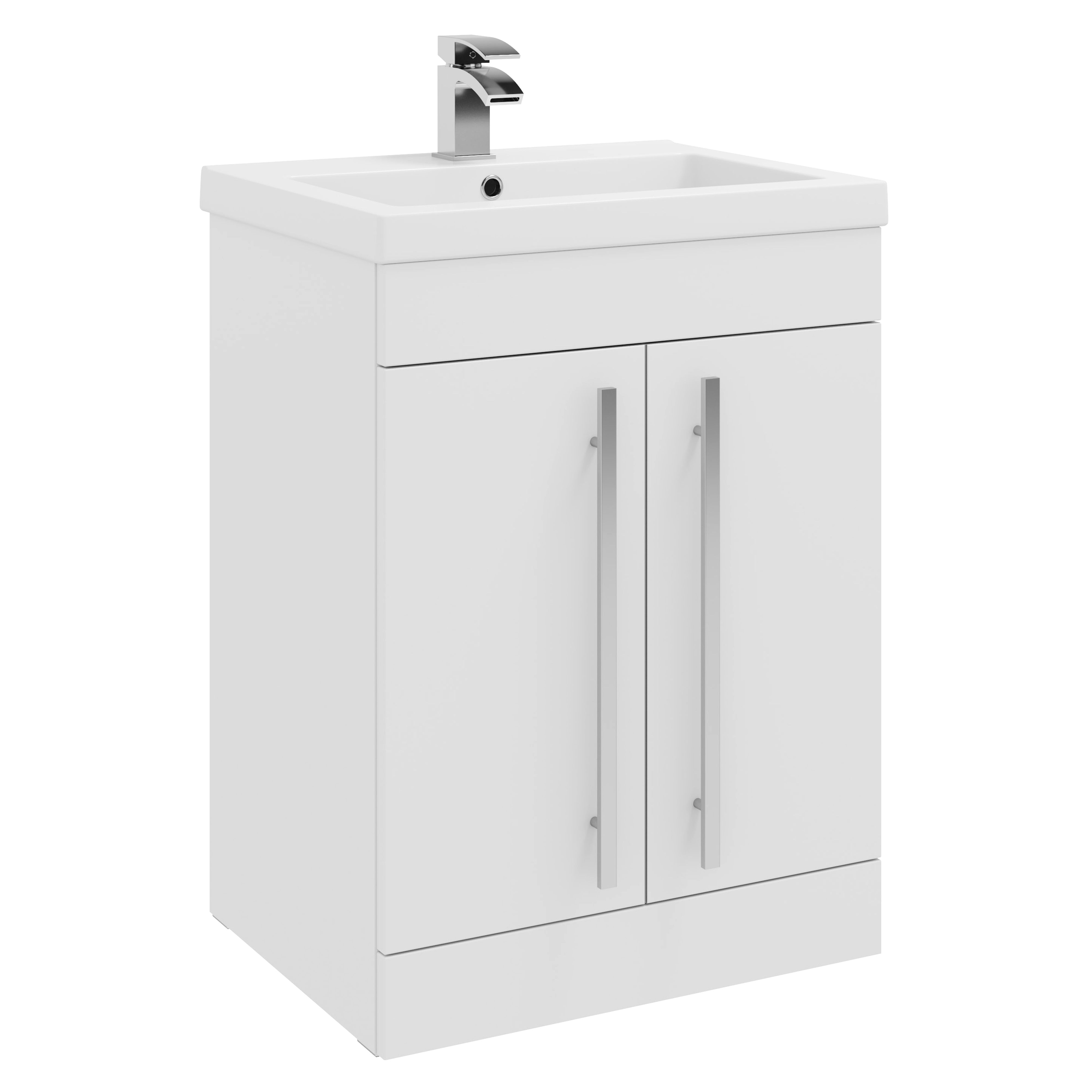 Kartell K-Vit Purity Floor Standing 2 Door Bathroom Vanity Unit White ...