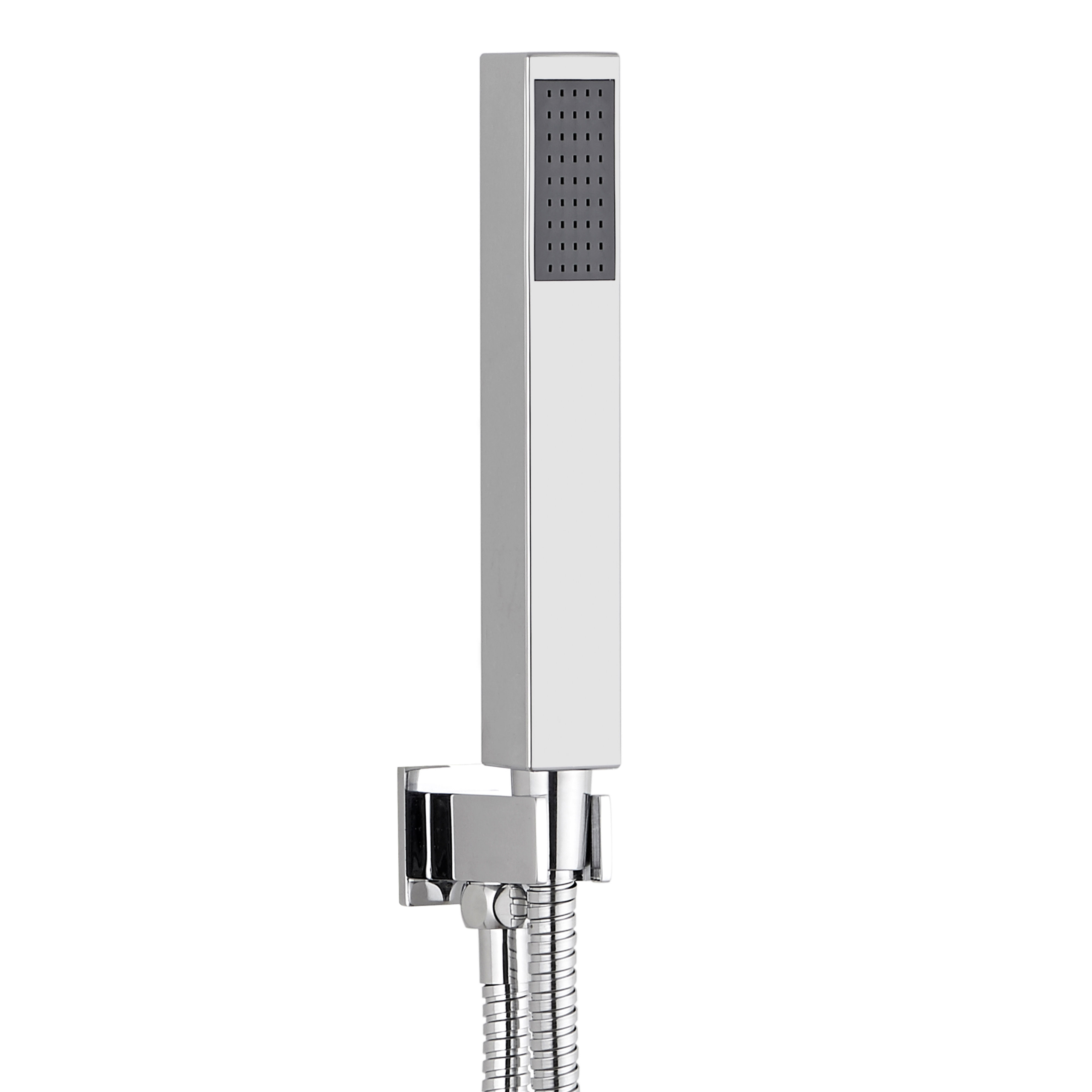 Kartell K-Vit Square Shower Outlet Elbow with Wall Bracket and Handset ...