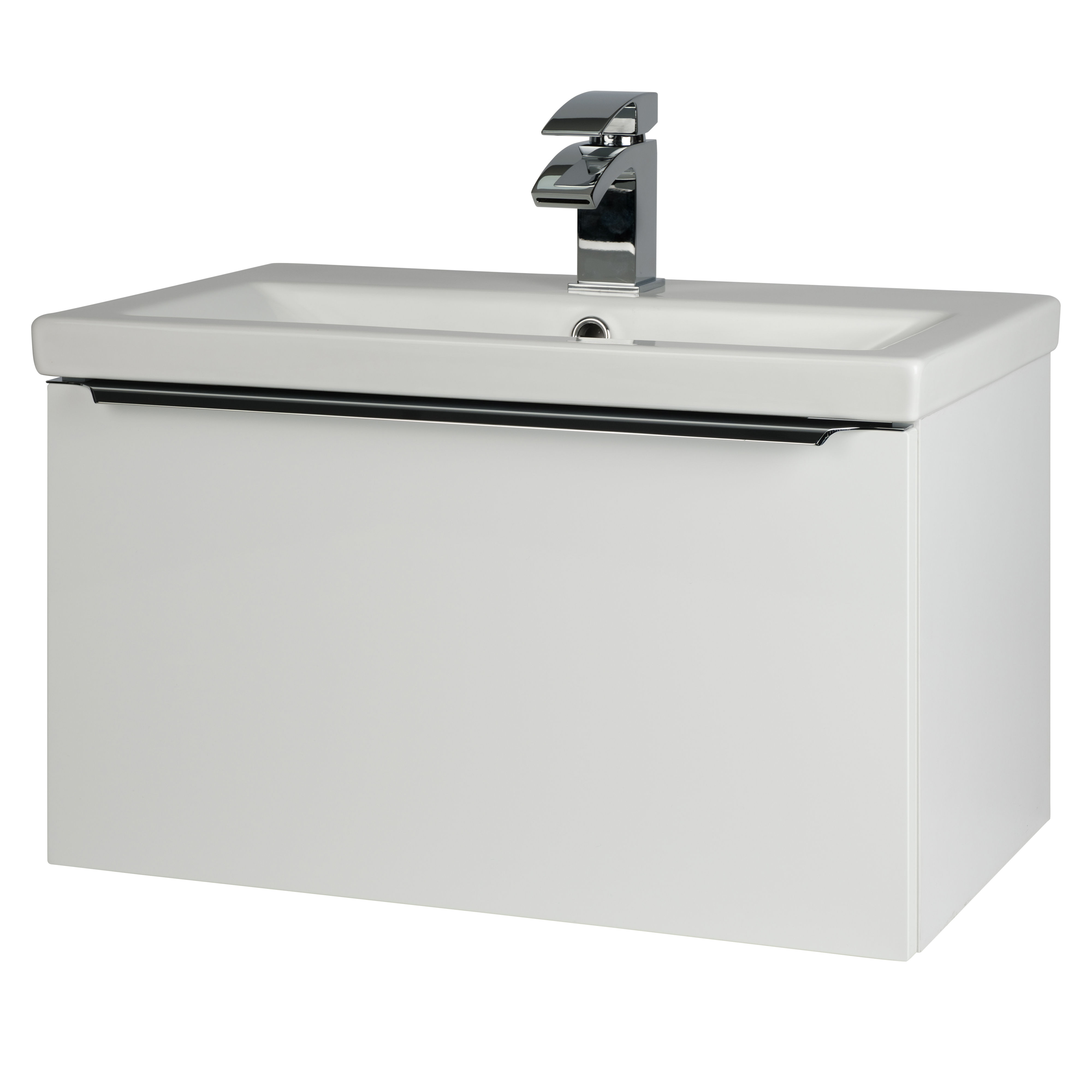 Kartell K-Vit Kore Wall Mounted 1 Drawer Bathroom Vanity Unit White ...