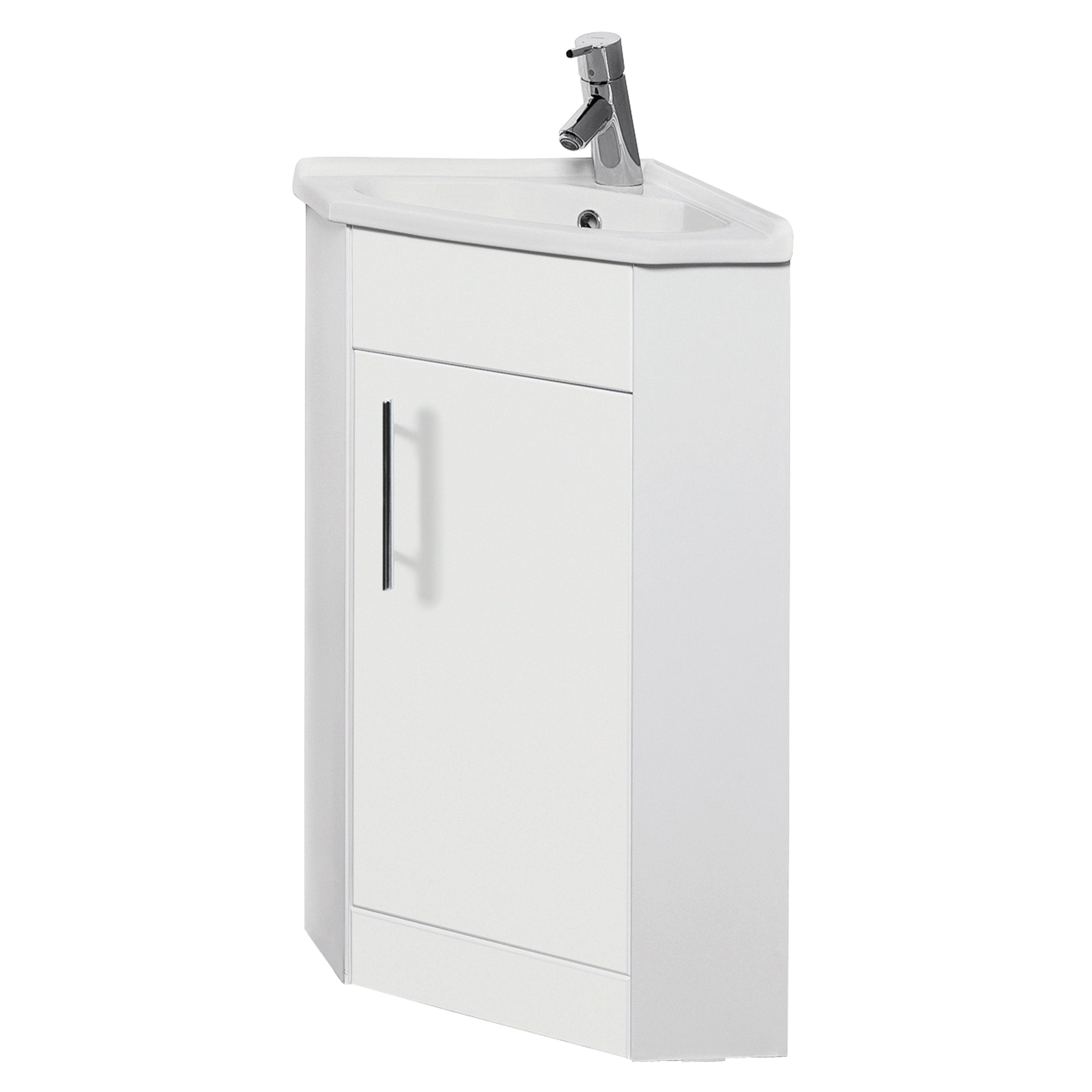 Kartell K-Vit Impakt Floor Standing 1 Door Bathroom Corner Vanity Unit ...