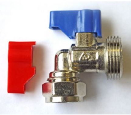 (15mmx3/4") Chrome Plated Washing Machine Valve Angled