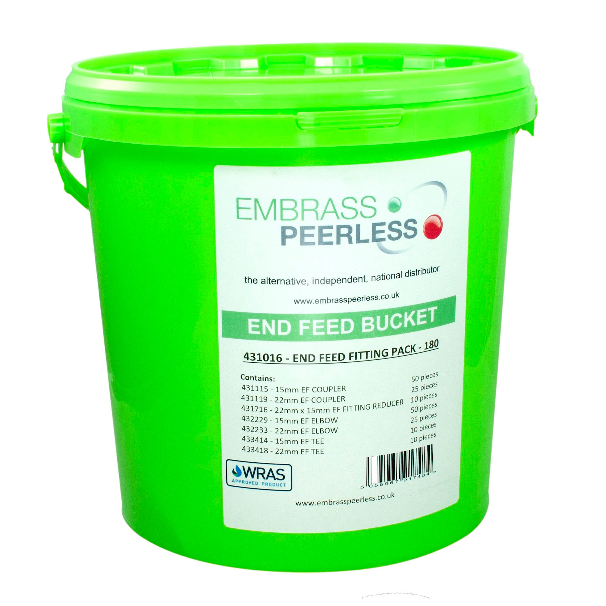 End Feed 180 Piece Fittings Bucket WRAS Approved