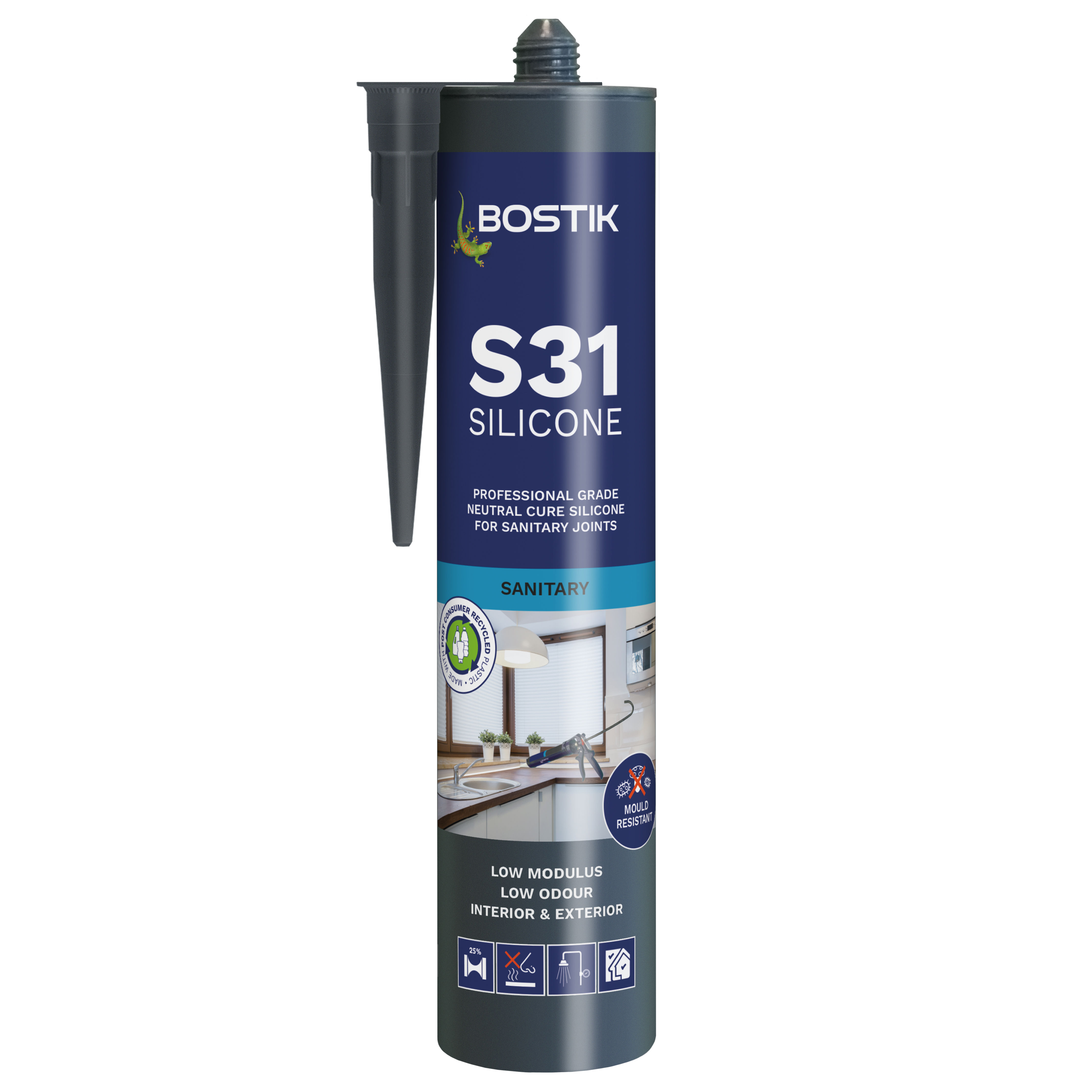 Bostik S31 LMN Sanitary Silicone Sealant White 310ml