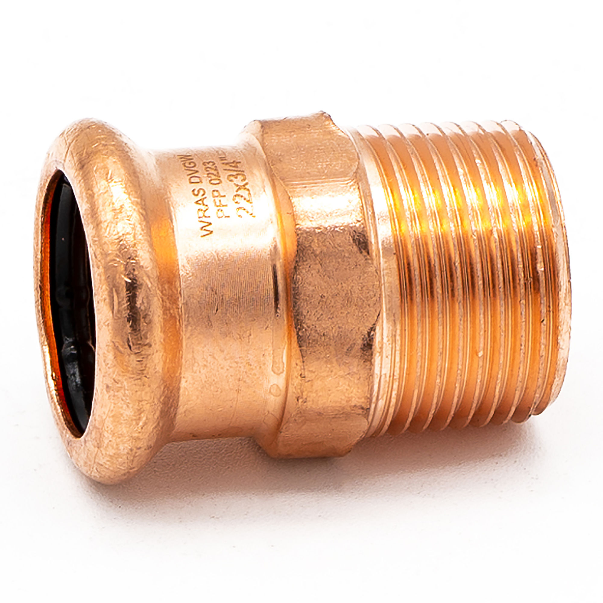 Copper Press Fit Cu x Male Iron Coupler 22mm x 3/4"