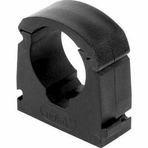 Talon Single Hinged Pipe Clips (Bag of 20) Black 15mm - TSB15/20