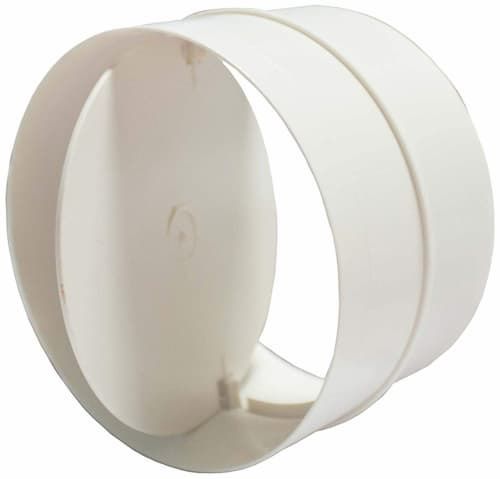 Polypipe Domus Duct Connector Straight with Backdraft Shutter 100mm - 40494
