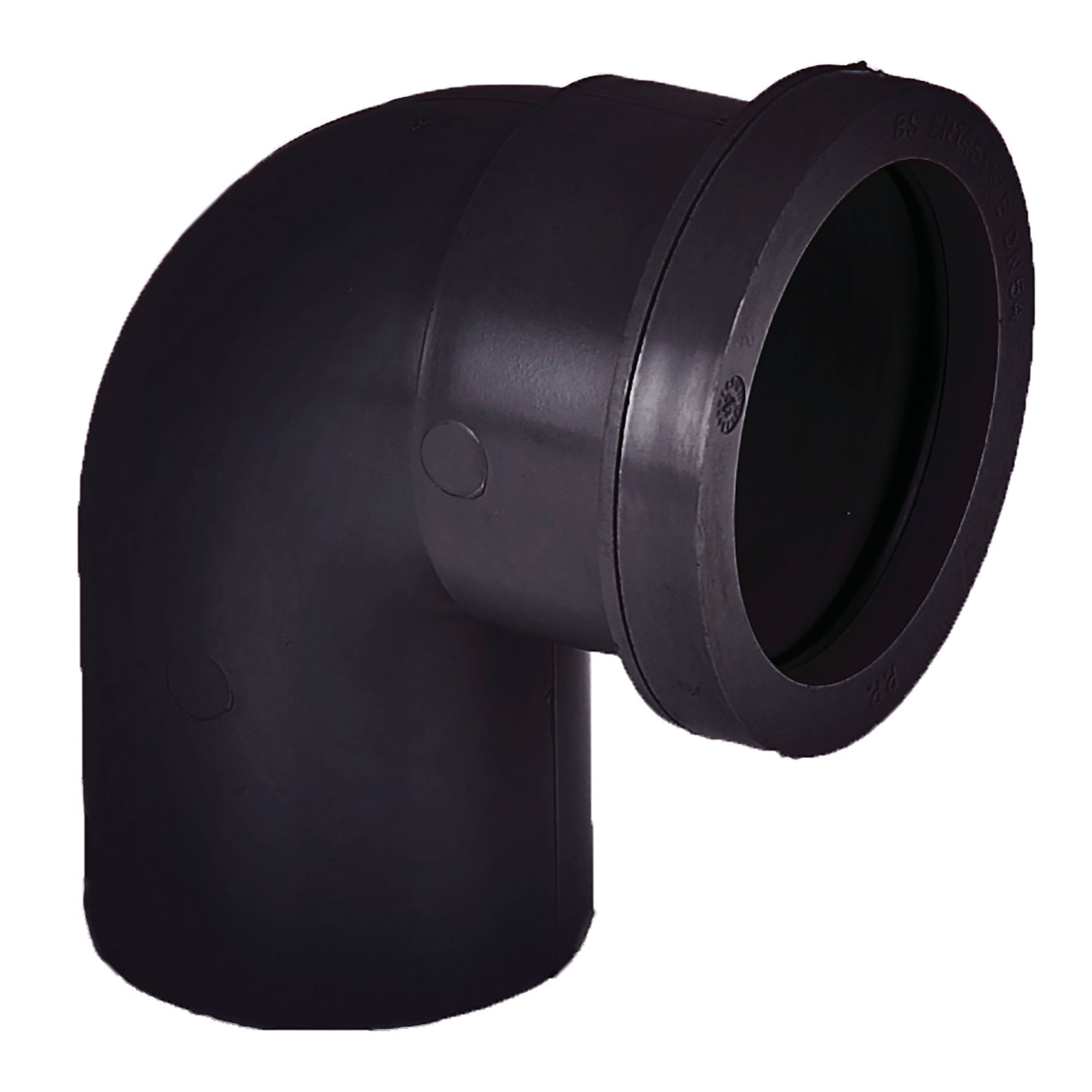 Push-Fit Waste 90° Conversion Bend Black 40mm - W926B