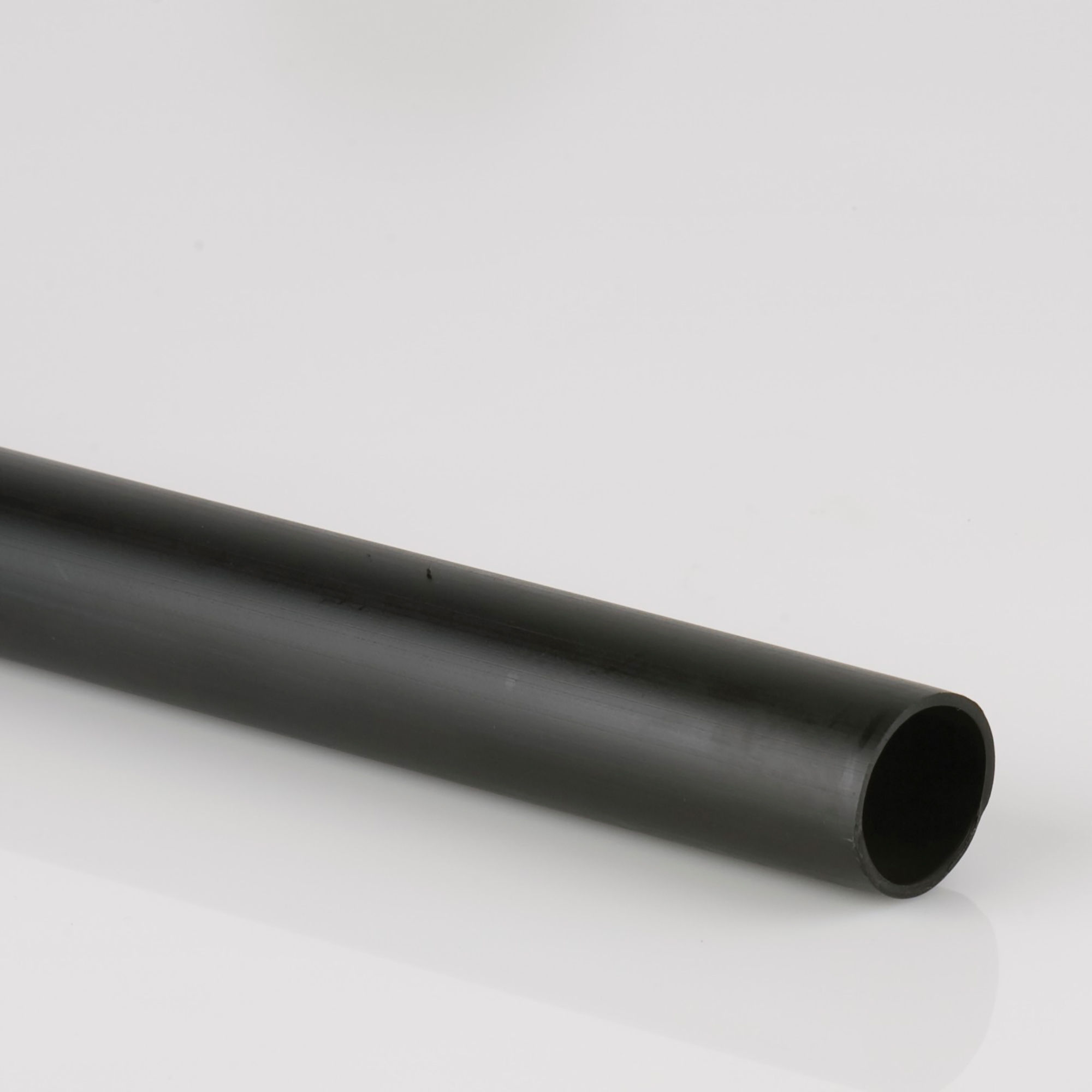 Push-Fit Waste Pipe Plain Ended Black 40mm x 3m - W9600B