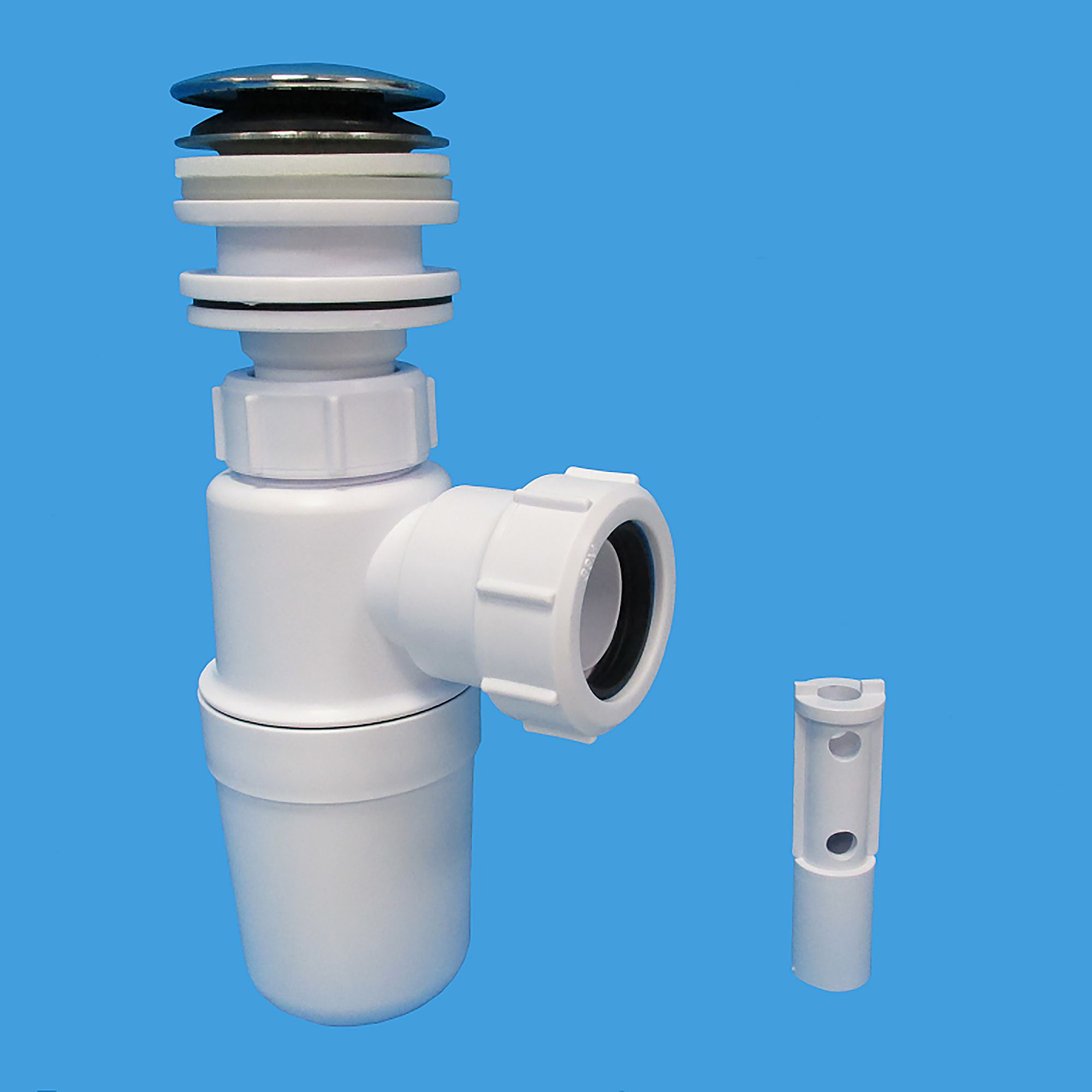 McAlpine All in One Fast Fix Basin Clicker Waste with Bottle Trap (1.1/4") BK1