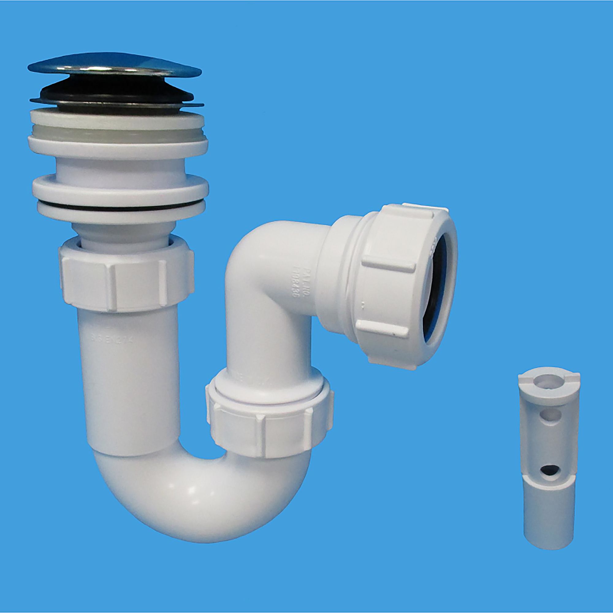 McAlpine All in One Fast Fix Basin Clicker Waste with Tubular Trap (1.1 ...