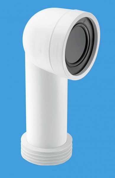 McAlpine Rigid Bent WC Connector (Adjustable Length) WC-CON8