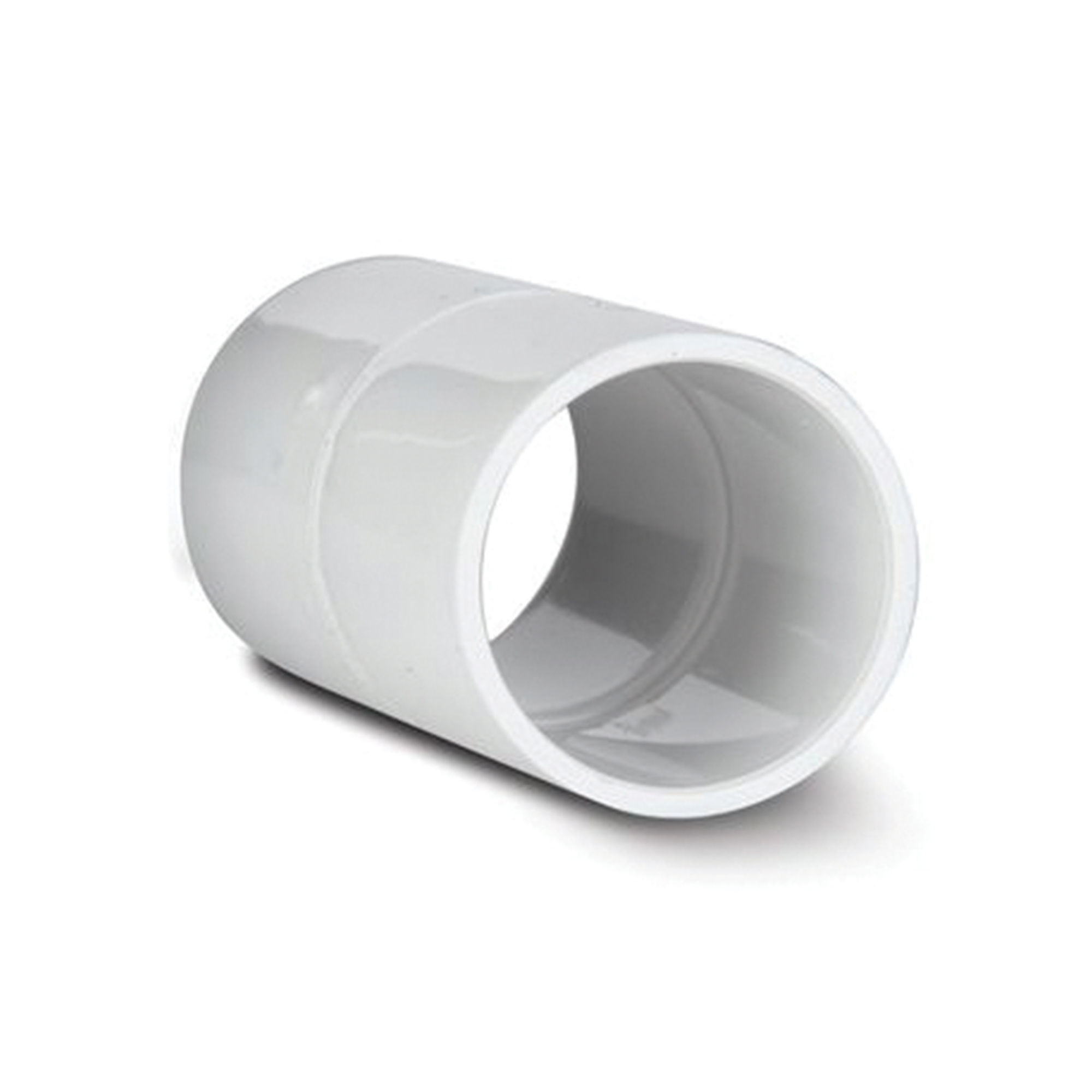 Polypipe Solvent Weld Overflow Straight Connector White 21.5mm - NS44W