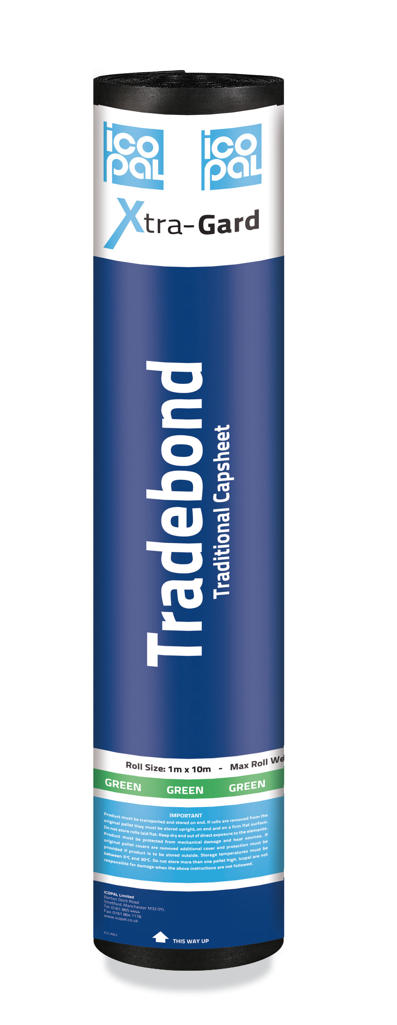 Icopal X0Gard Tradebond Traditional Green Mineral Cap Sheet (10m)