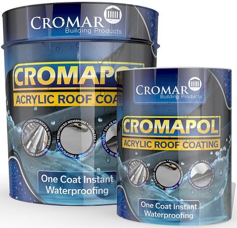 Cromar Cromapol Acrylic Roof Coating Black 1kg Online from Jtatkinson