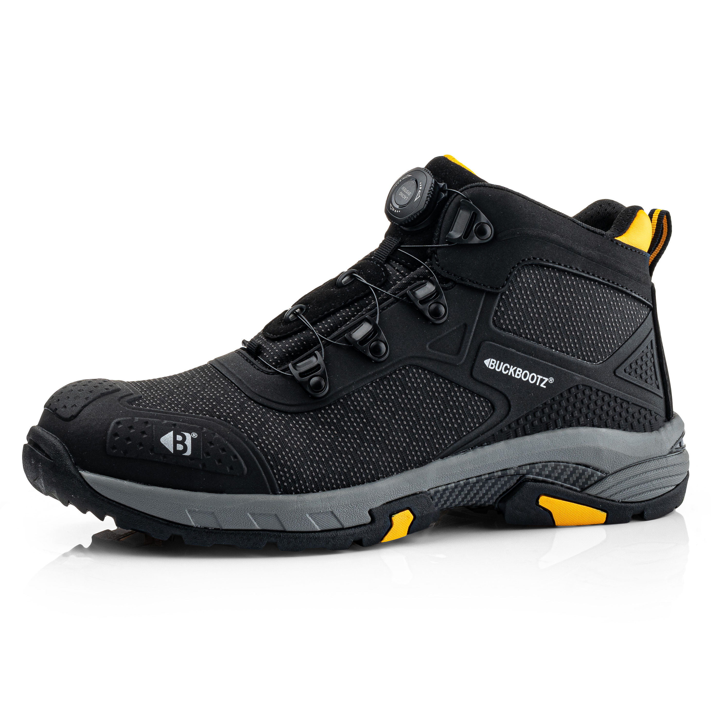 Buckler Buckbootz WheelzMid Tradez FitGo Safety Boots Black - WHEELZMID