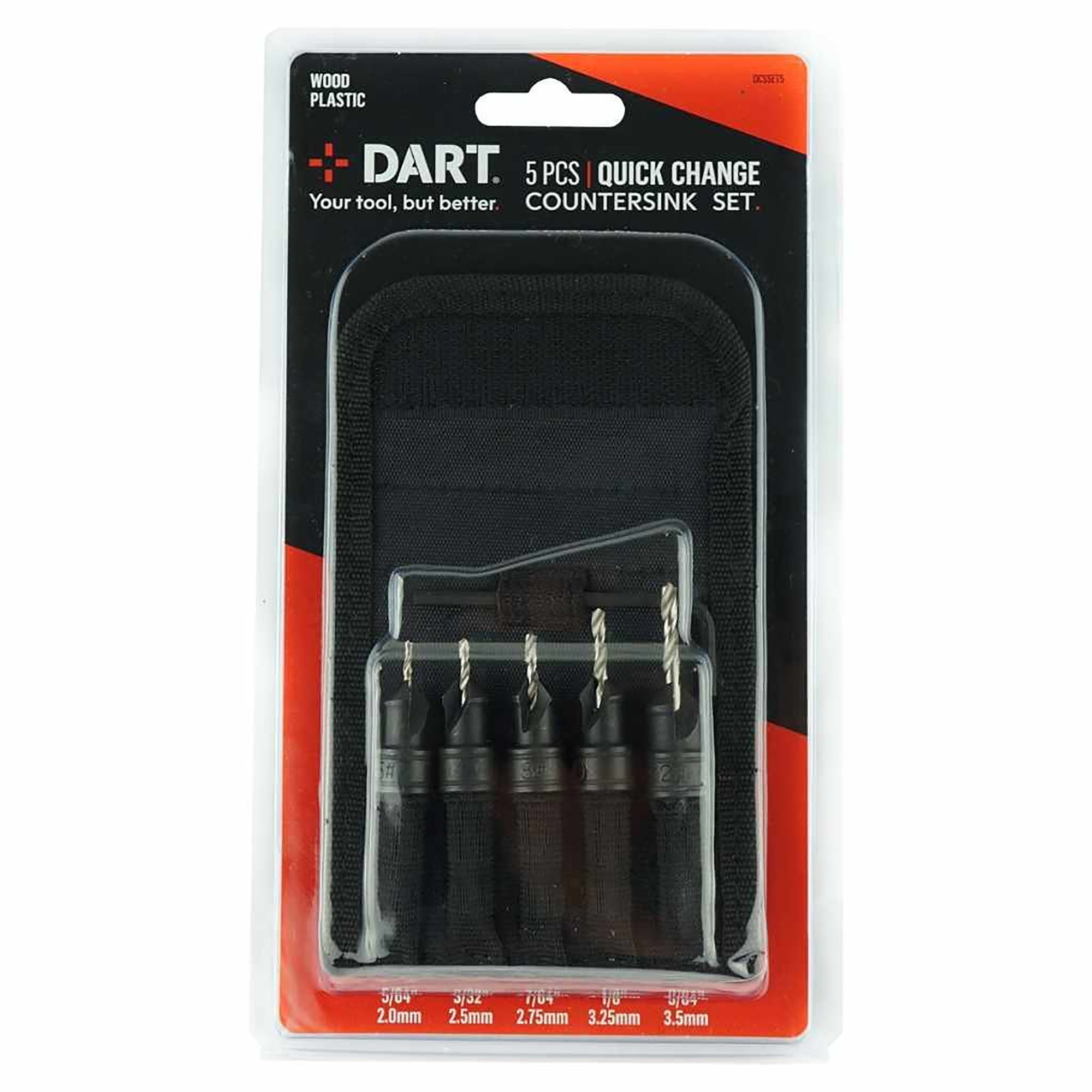 Dart Quick-Change Countersink Drill Bit Set (5 Pieces) DCSSET5