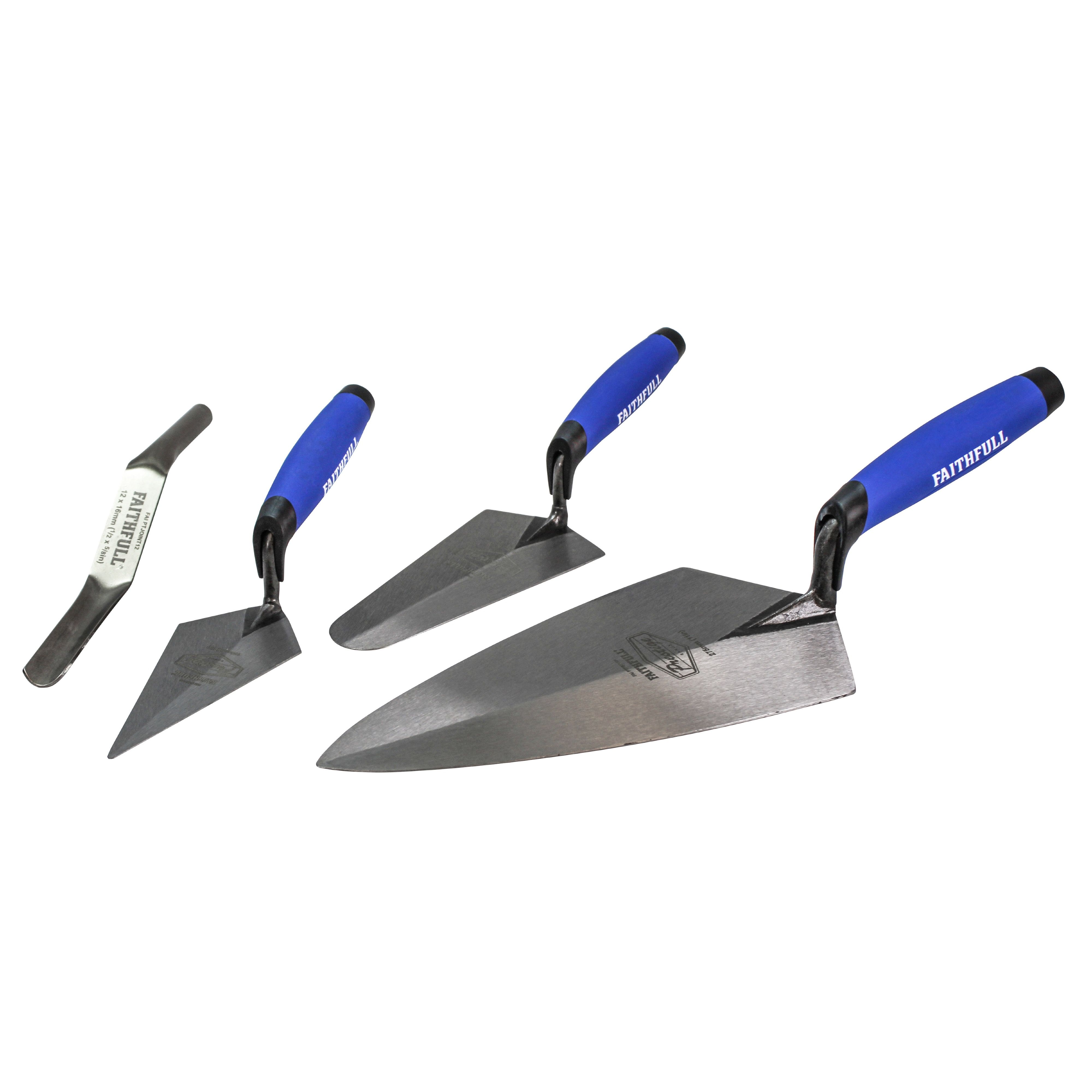 Faithfull Professional Brick Trowel Set 4 Piece