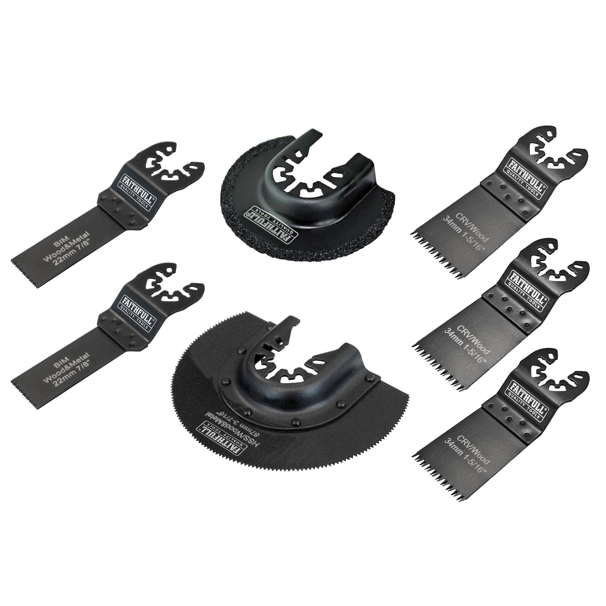 Faithfull Multi Tool Blade Set 7 Piece